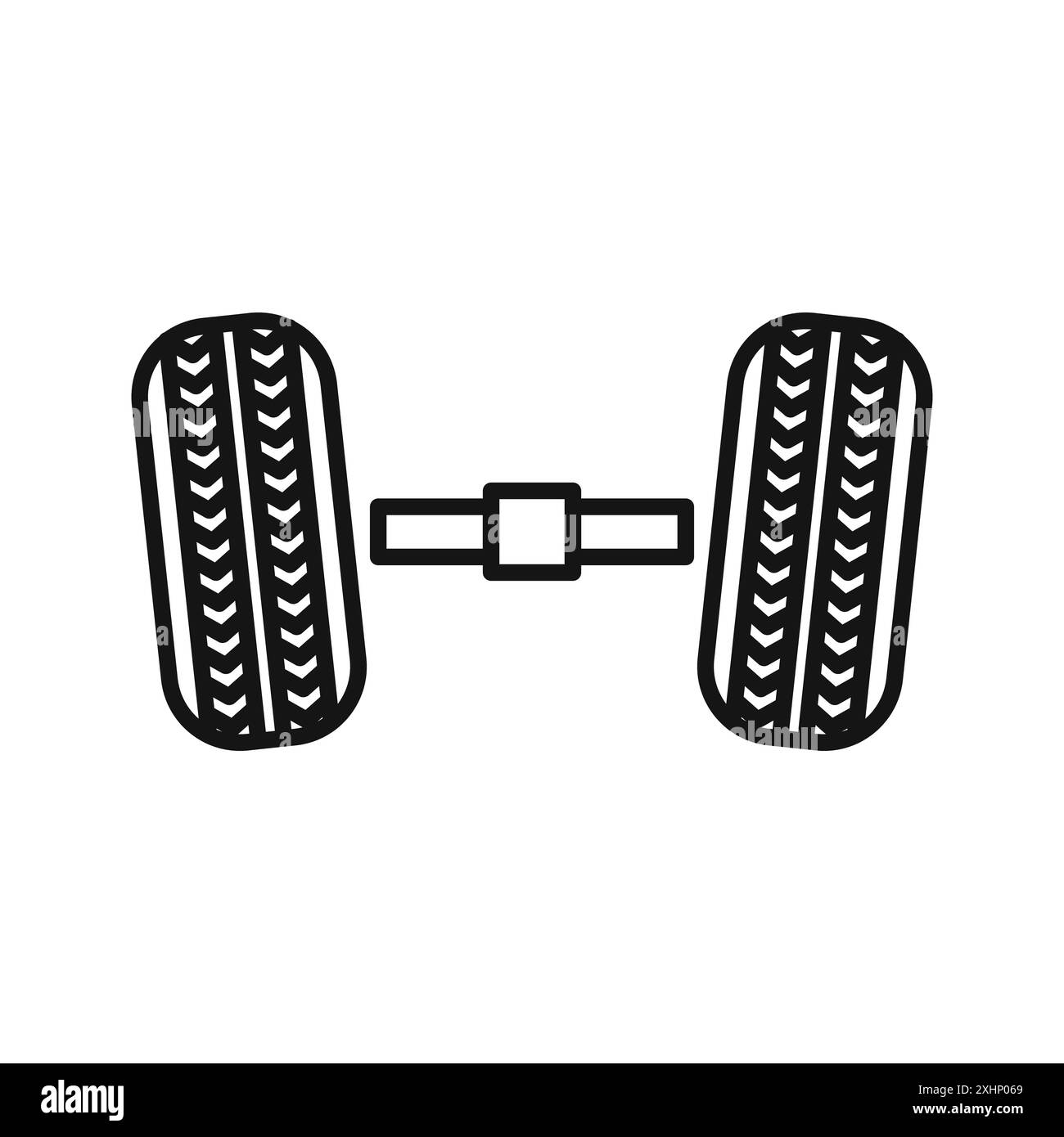 wheel alignment icon Black line art vector in black and white outline set collection sign Stock ...