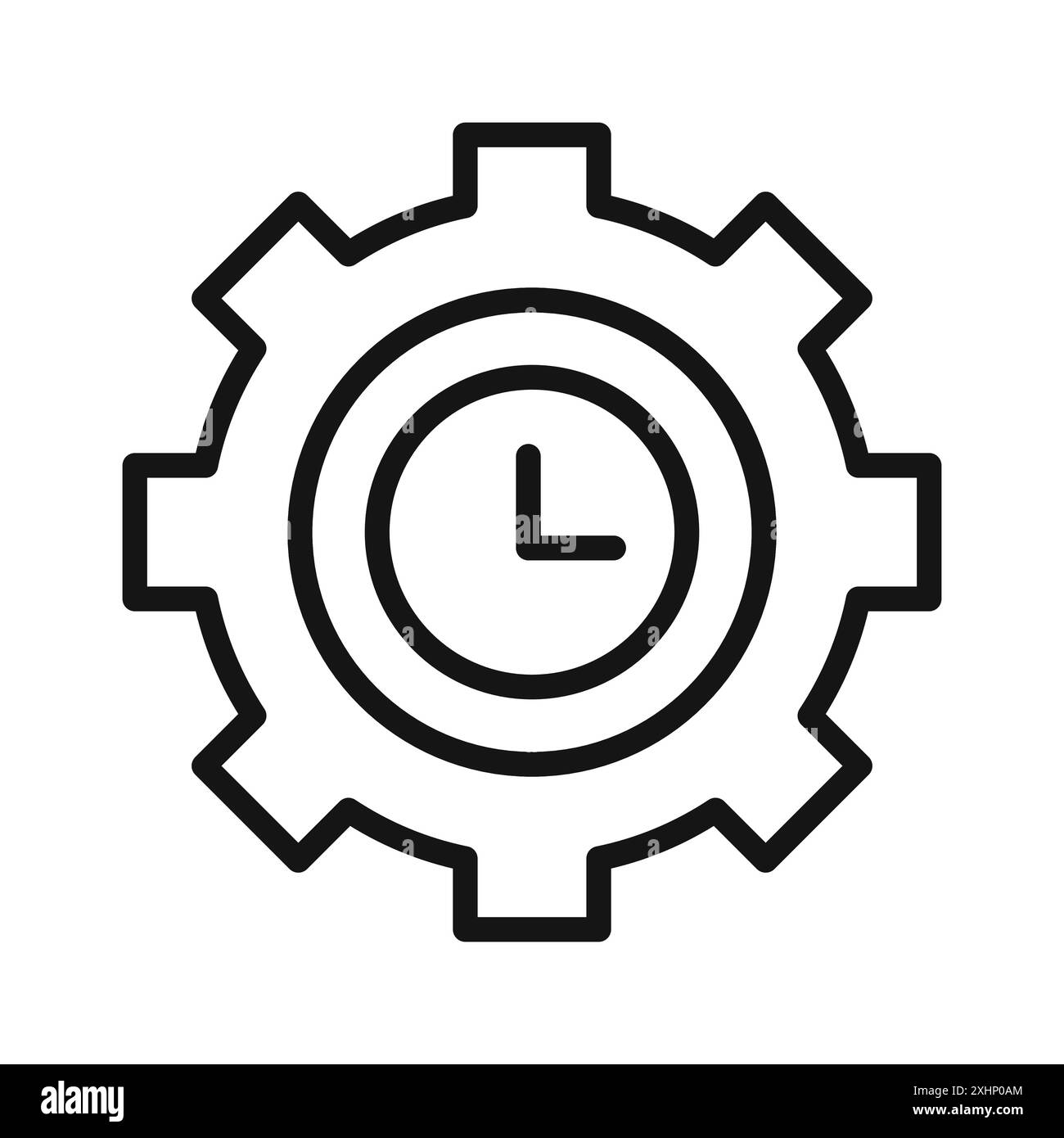 work Efficiency icon Black line art vector in black and white outline ...
