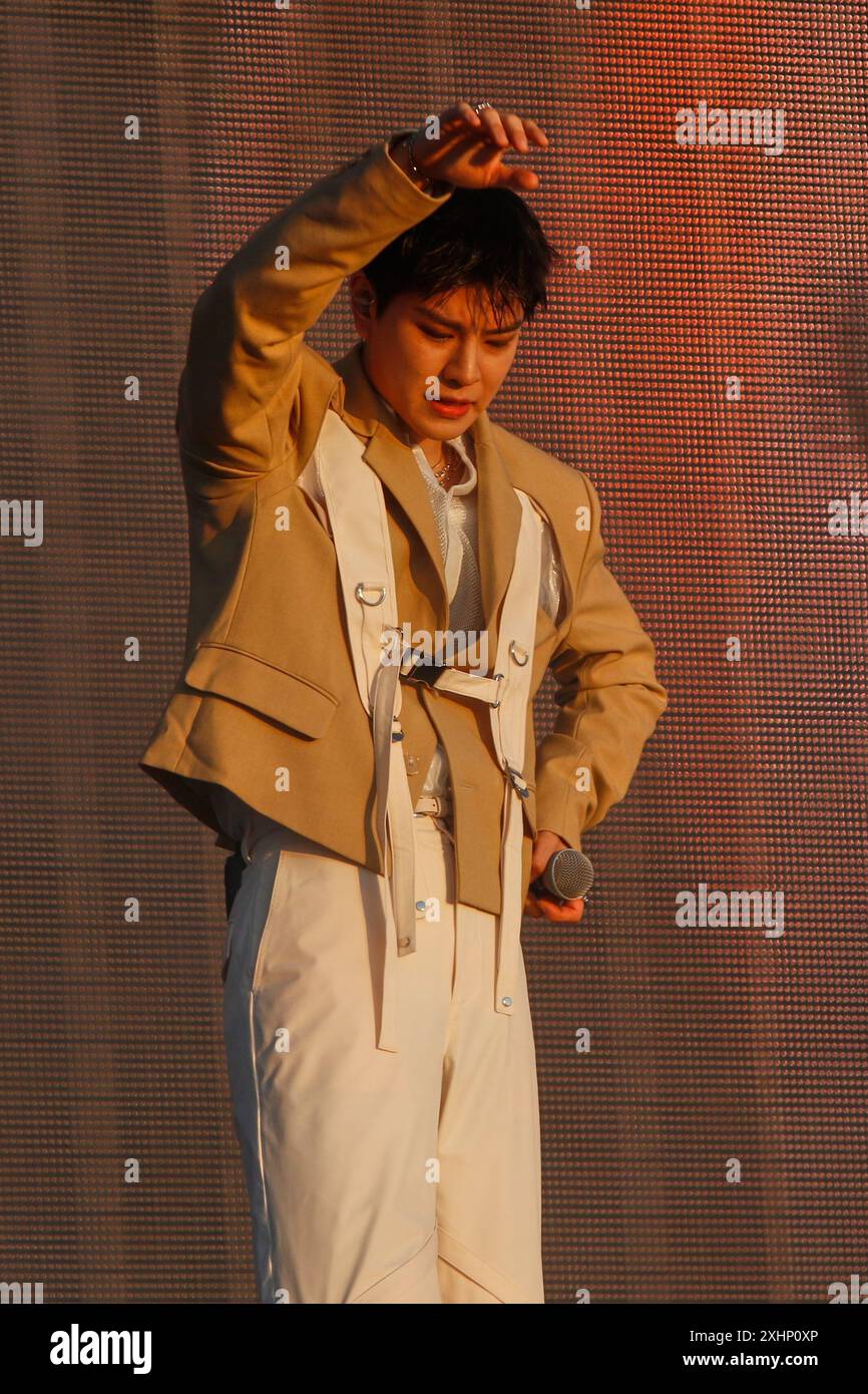 LONDON, ENGLAND - JULY 14 2024 Stray Kids performs at BST Hyde Park at ...