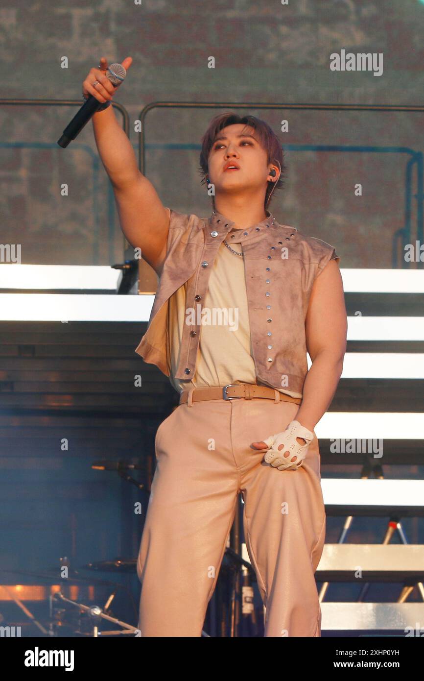 LONDON, ENGLAND - JULY 14 2024 Stray Kids performs at BST Hyde Park at ...