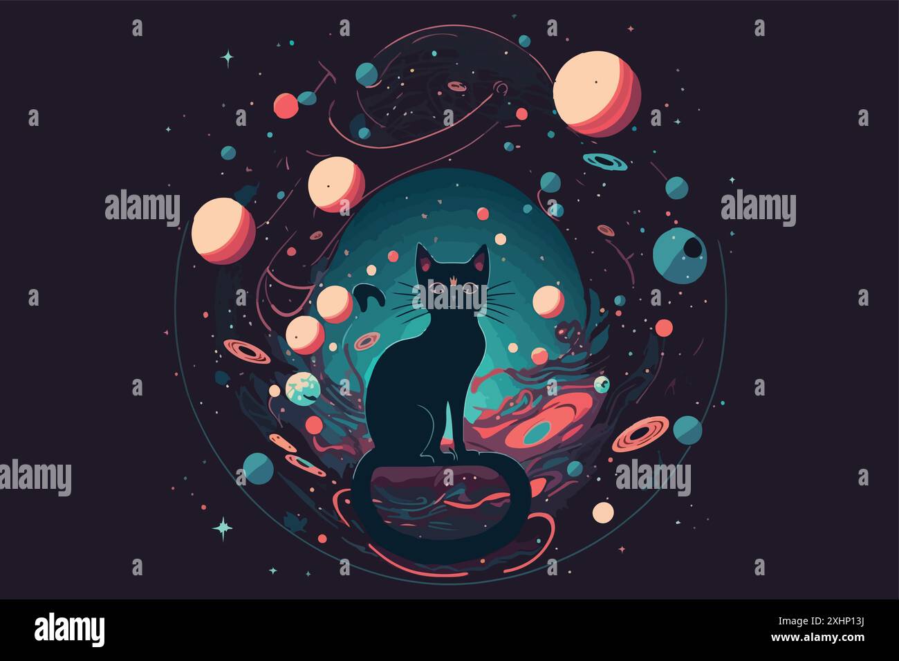 Cat Galaxy vector illustration Stock Vector Image & Art - Alamy