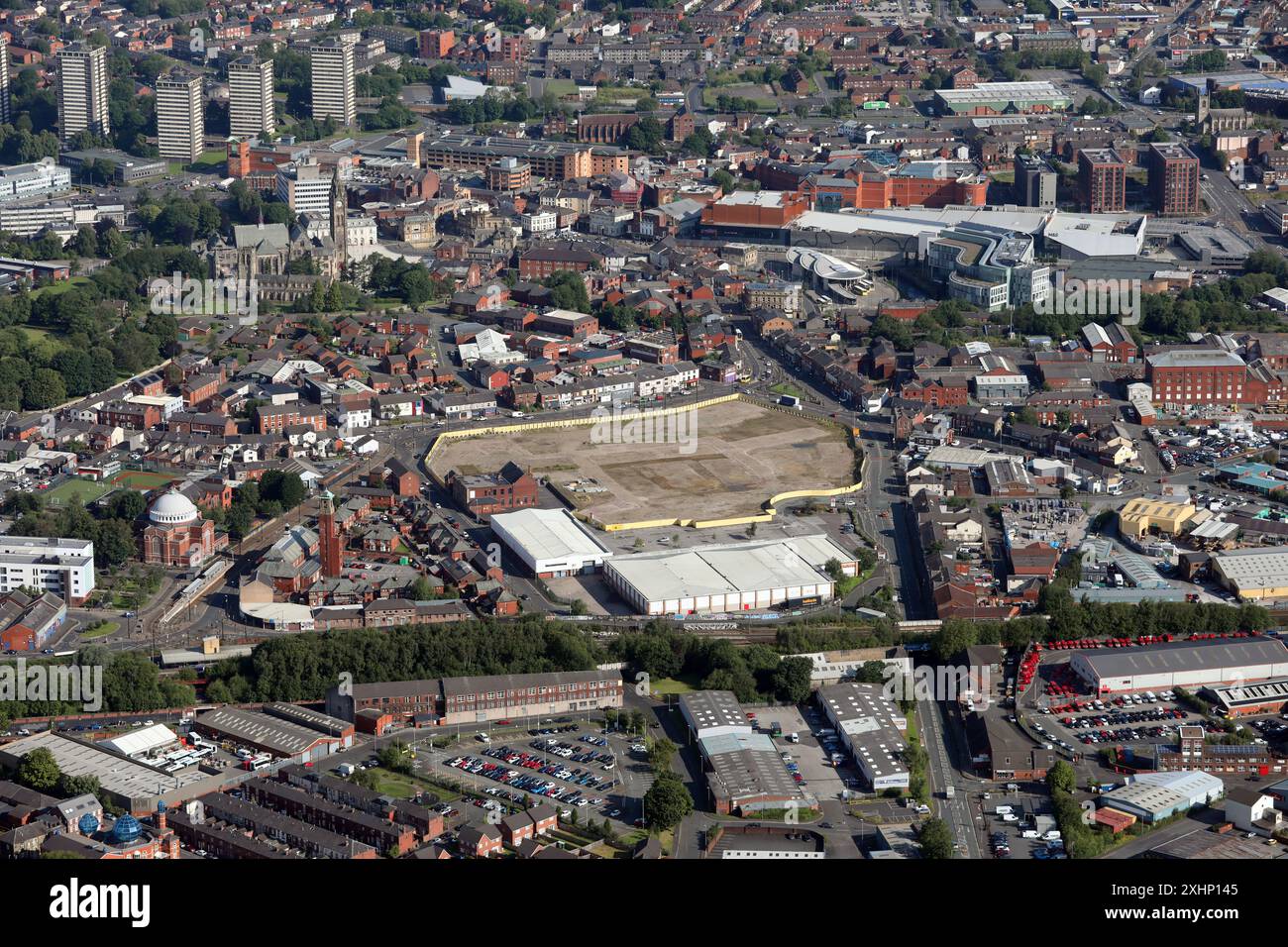 aerial view of Rochdale town in Greater Manchester Stock Photo - Alamy