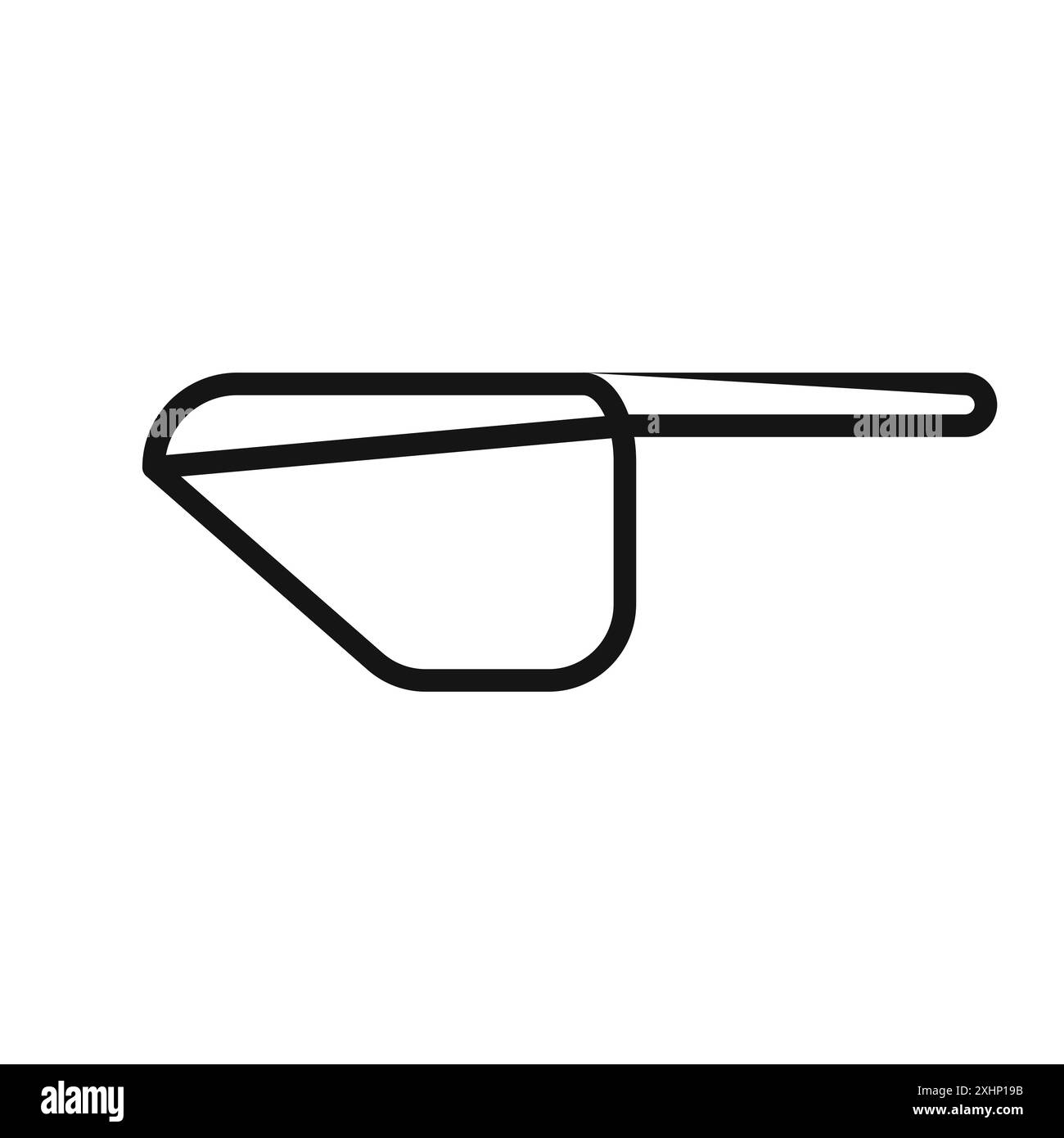 Scoop icon Black line art vector in black and white outline set collection sign Stock Vector ...