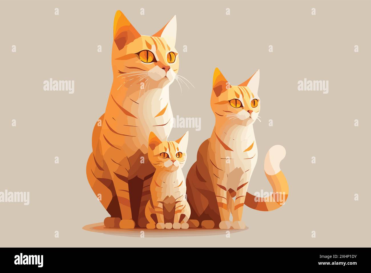 Family Cats vector illustration Stock Vector Image & Art - Alamy