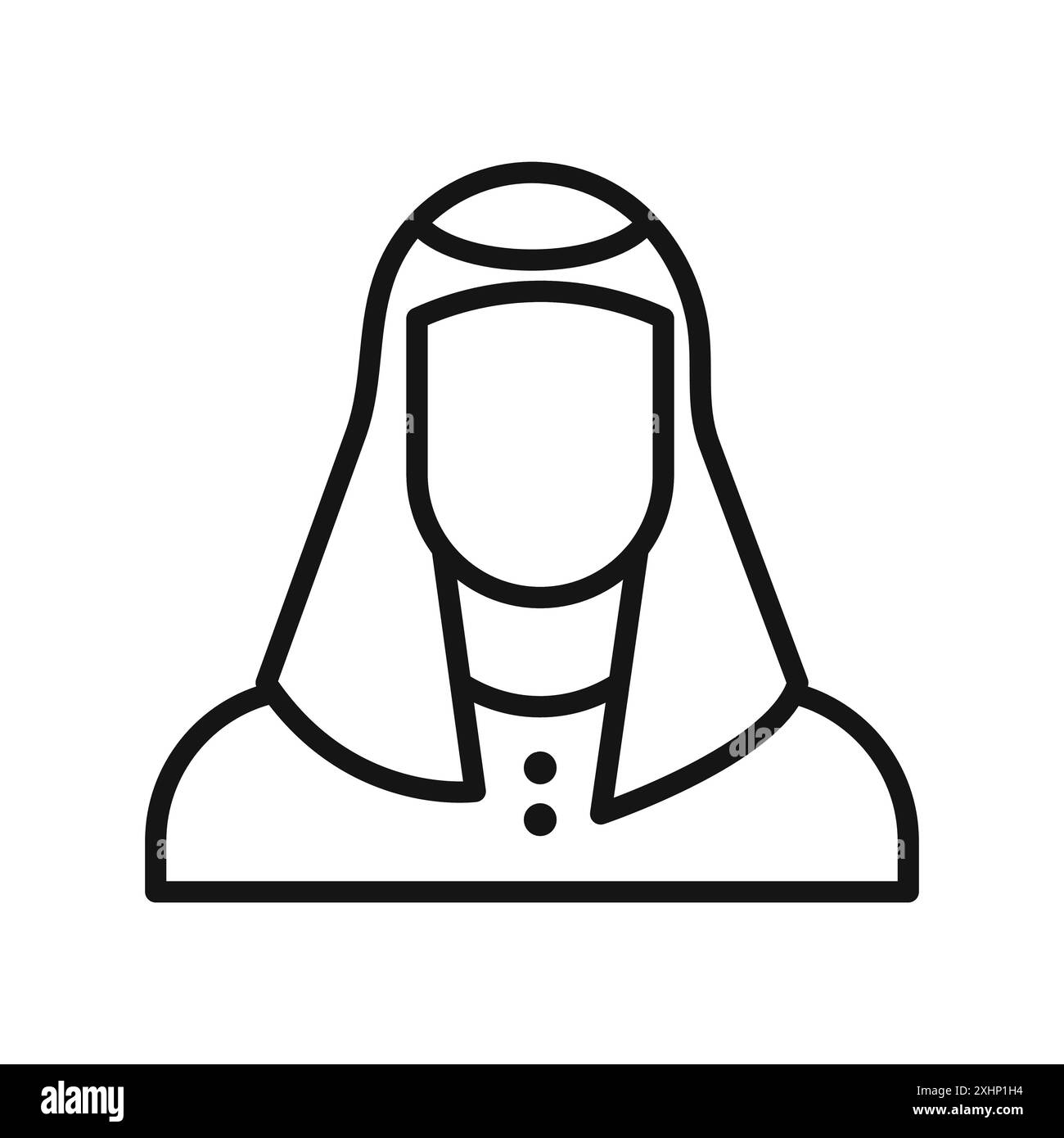 man in wearing a keffiyeh icon Black line art vector in black and white outline set collection ...