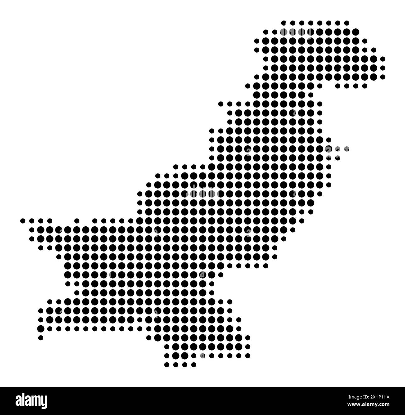 Pakistan map outline hi-res stock photography and images - Alamy