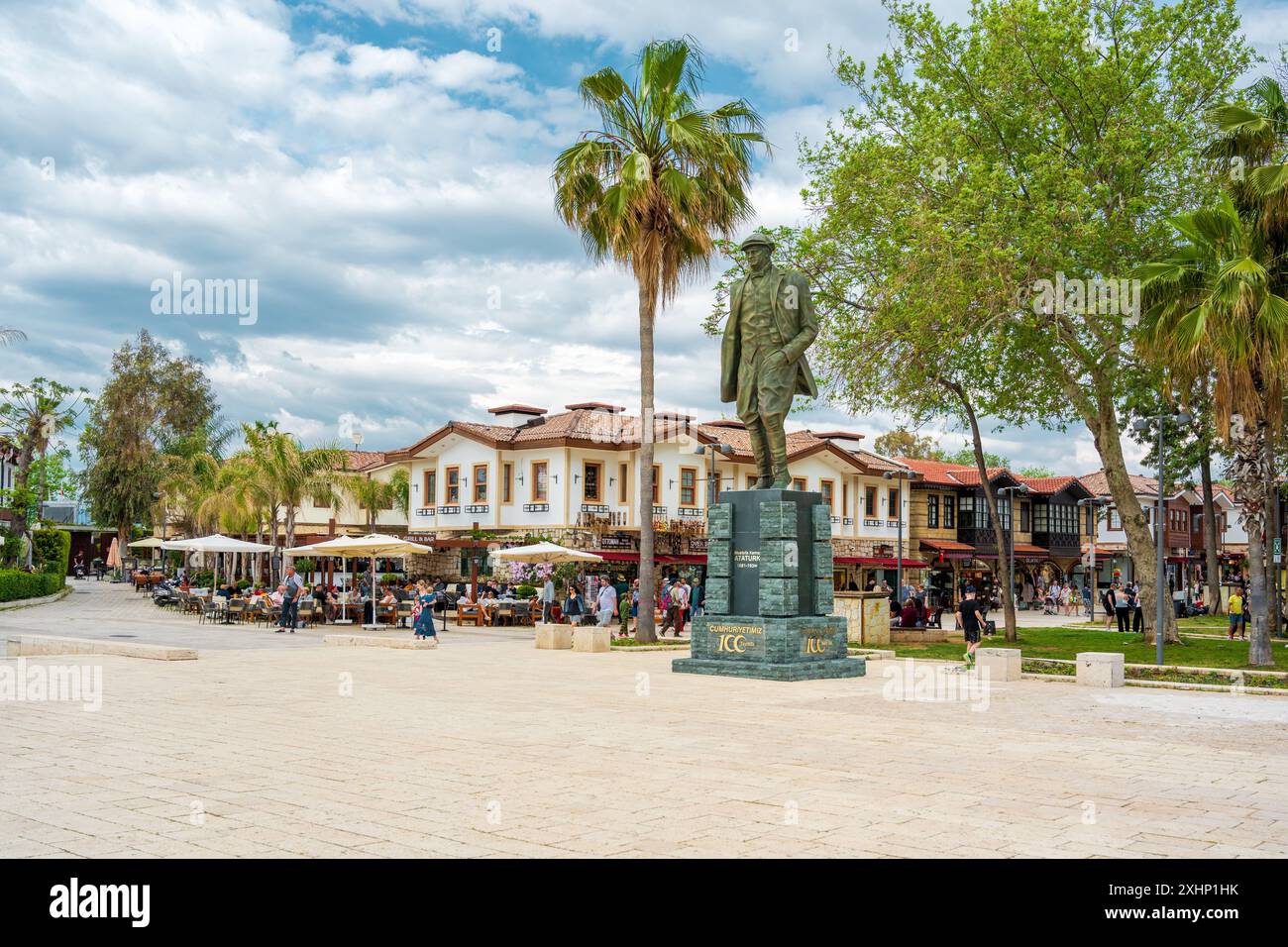 Side, Manavgat, Turkey – April 9, 2024: The city square of the town of ...