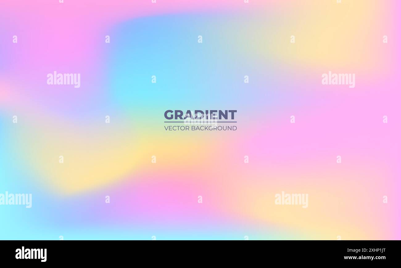 Color gradient abstract background. Blue, pink and yellow gradation vector texture. Pastel color ...