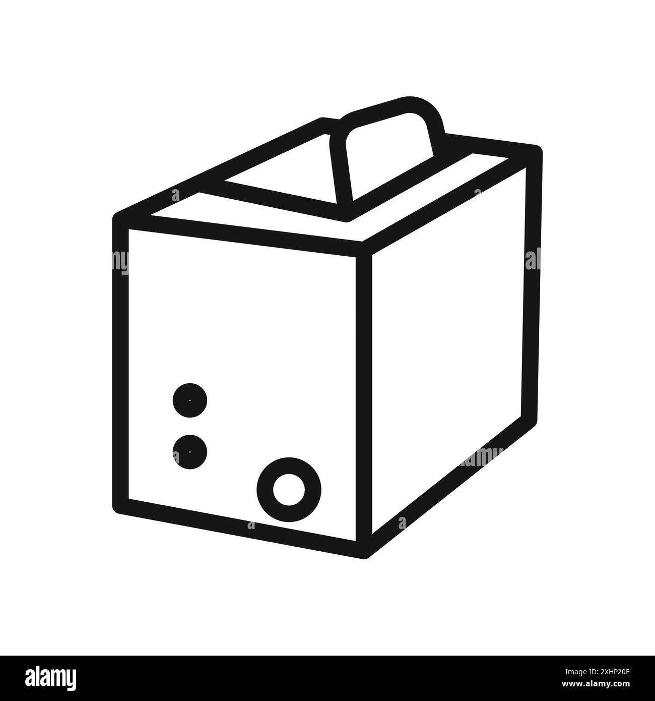 toaster icon Black line art vector in black and white outline set ...