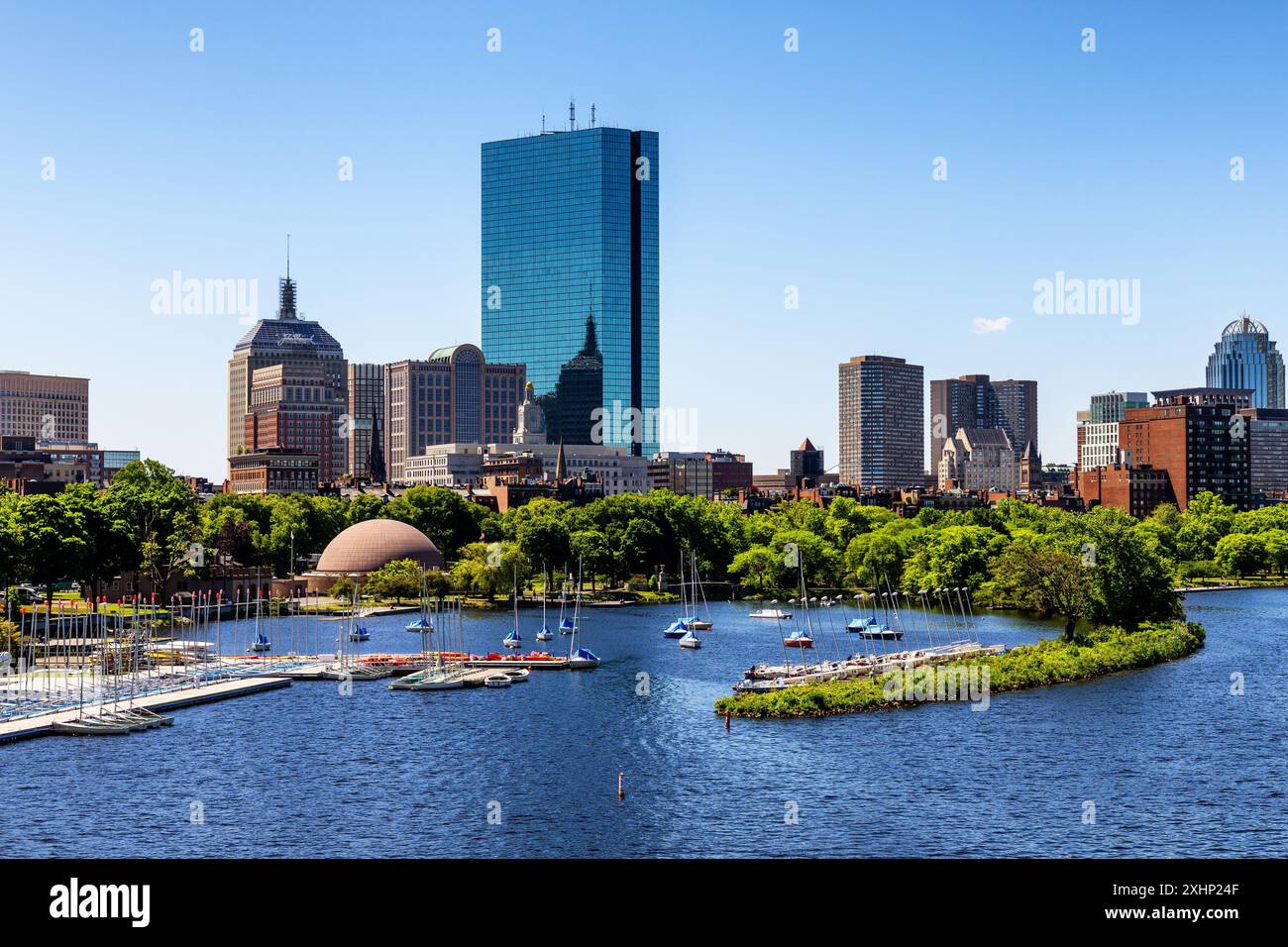 Boston, Massachusetts. The Boston Back Bay skyline across the Charles ...