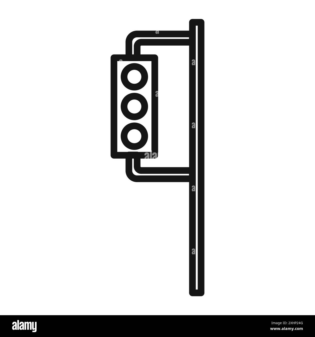 traffic light icon Black line art vector in black and white outline set collection sign Stock ...