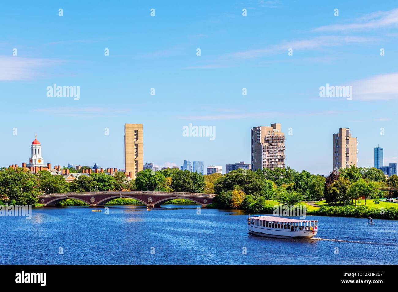 Cambridge Massachusetts. The John W. Weeks Memorial Bridge across the ...
