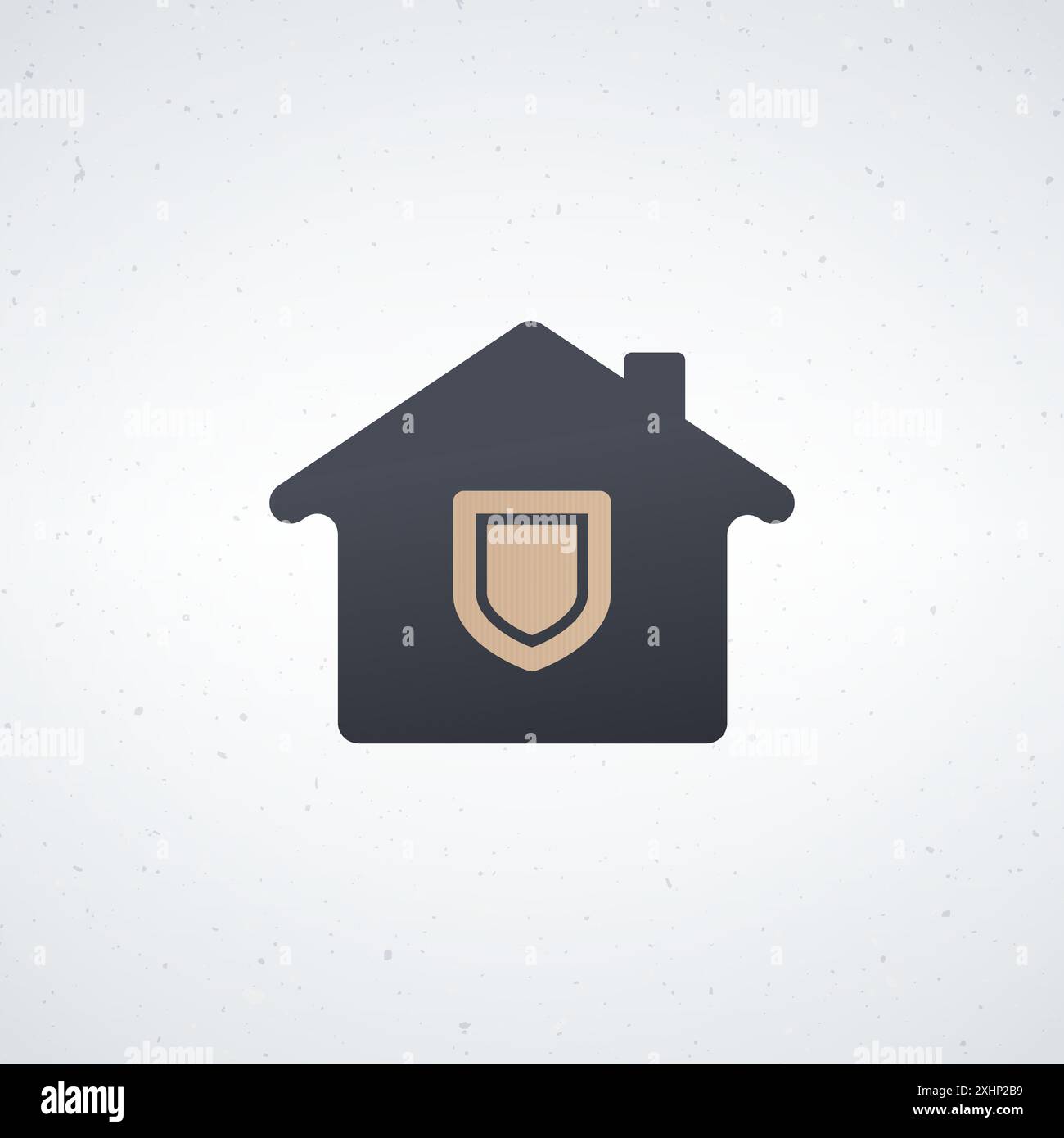 Home Protection. Shield and house. home security, safe property. Stock ...