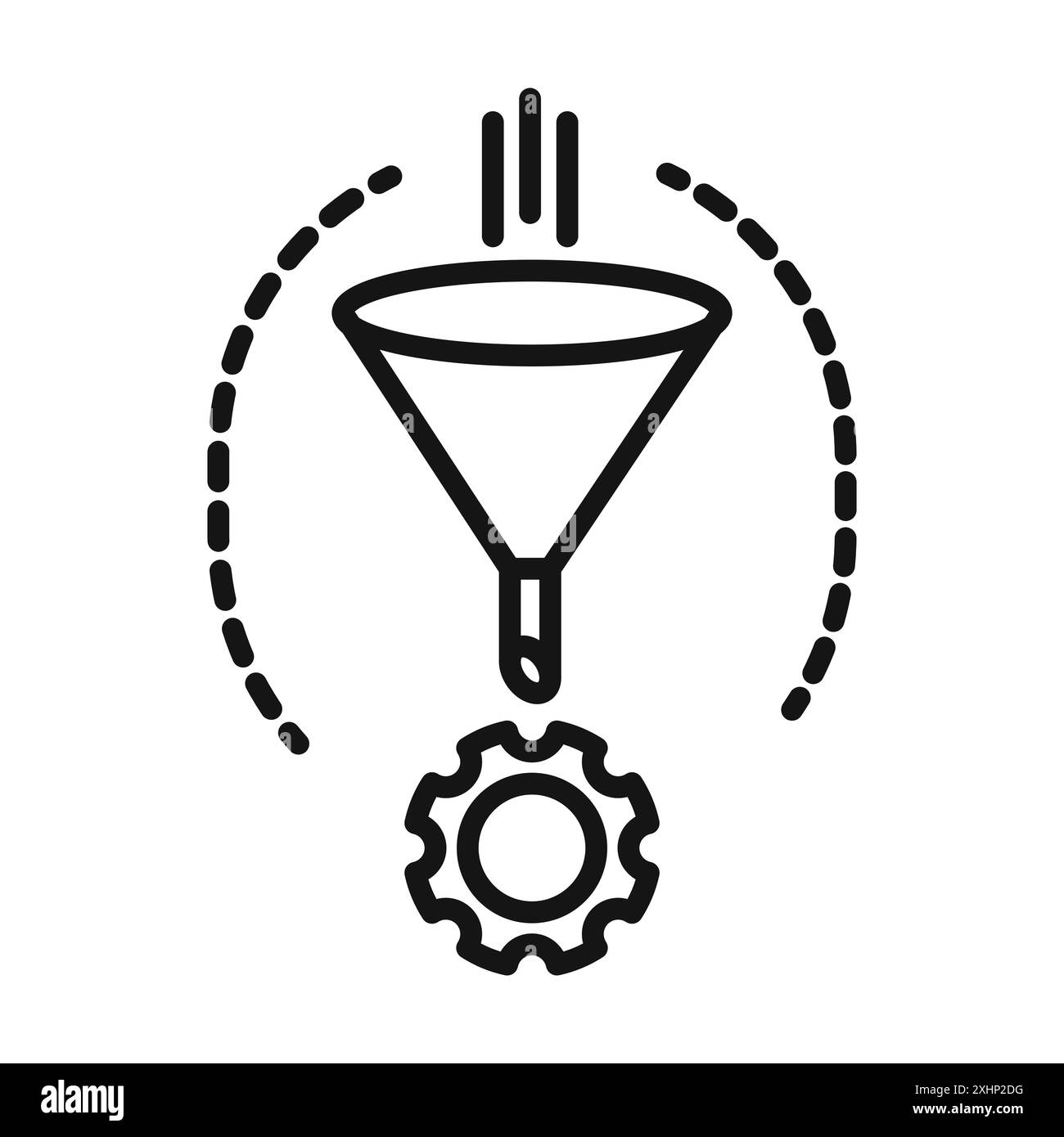 refinement icon Black line art vector in black and white outline set collection sign Stock ...