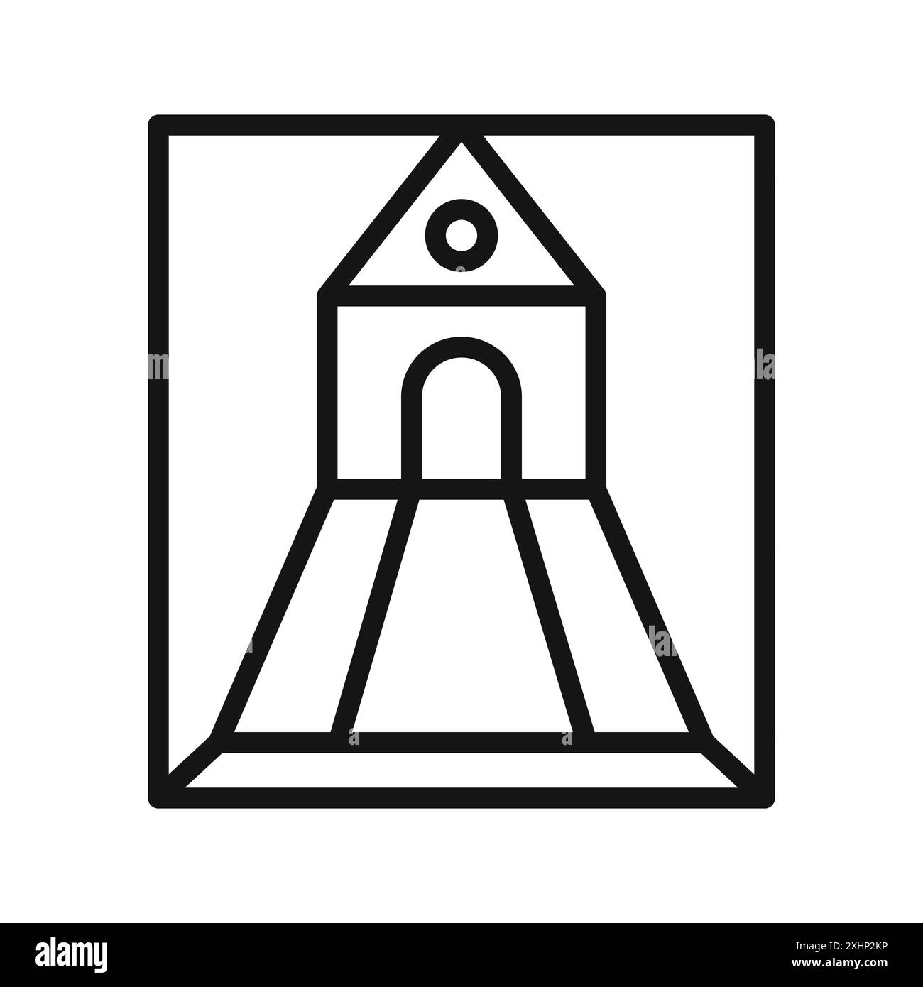 White line jumping trampoline icon hi-res stock photography and images ...