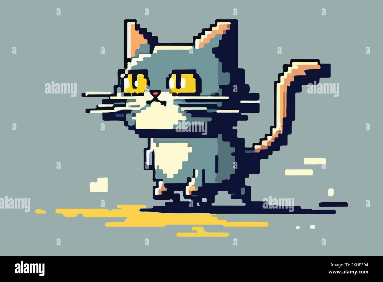 Cat pixel art wallpaper hi-res stock photography and images - Alamy