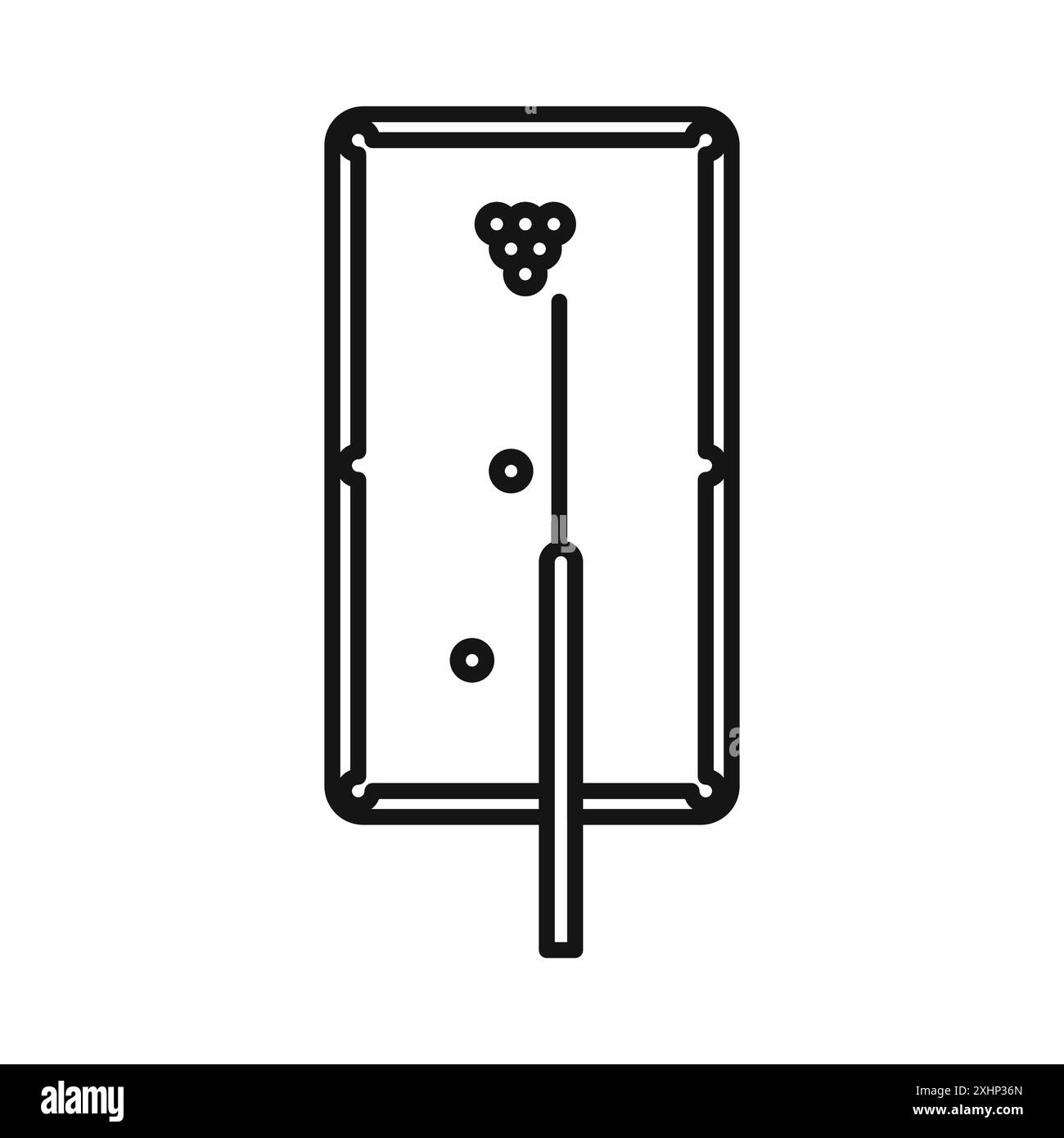 Snooker icon Black line art vector in black and white outline set ...