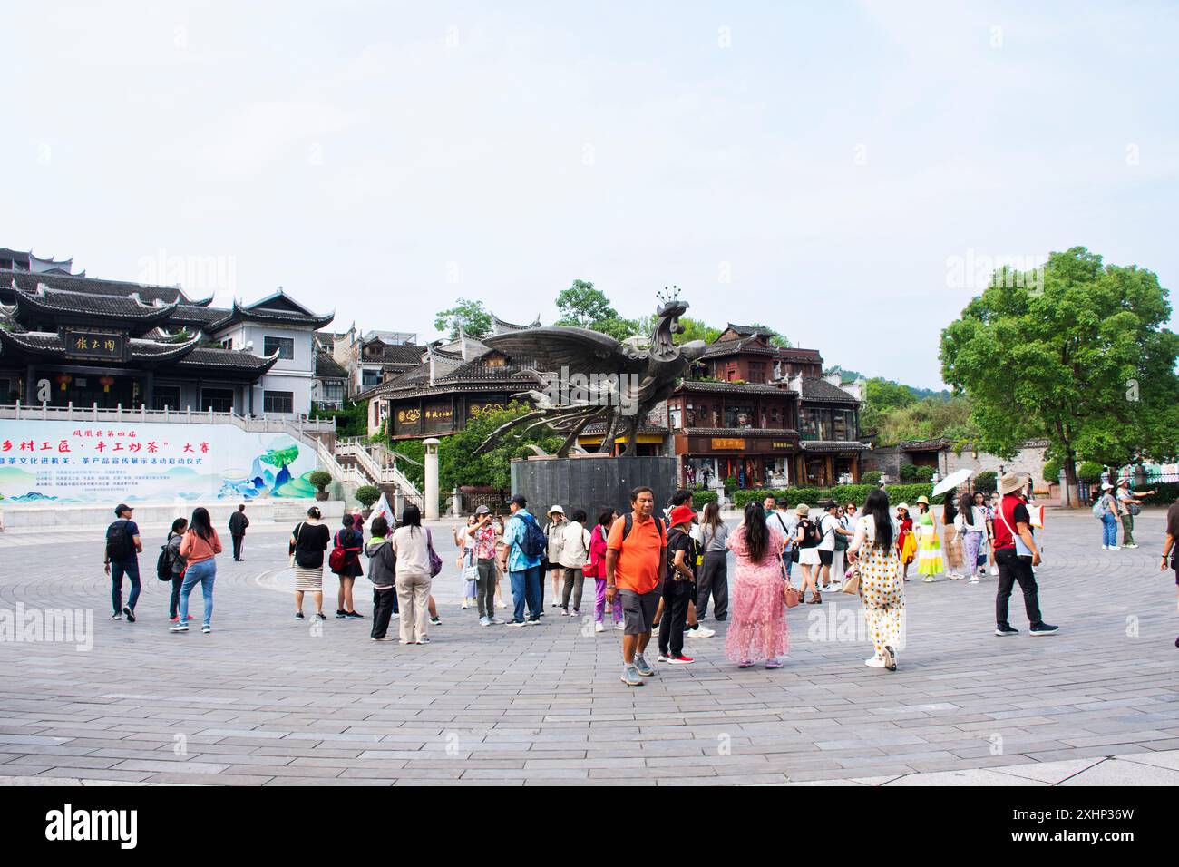 Historical immortal bird Phoenix statues or heritage Feng huang ...