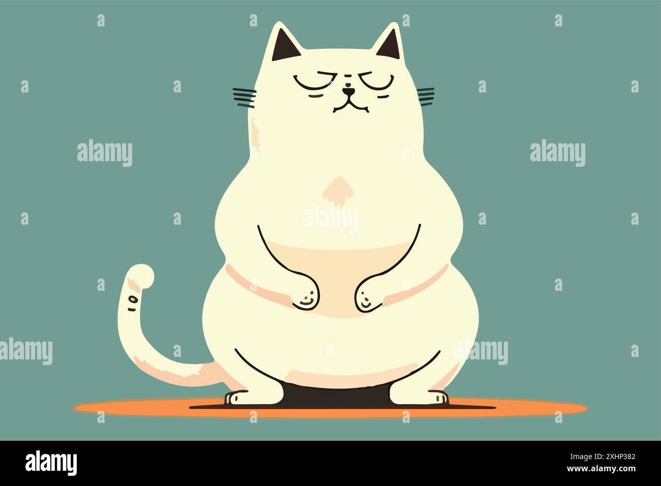 Cat playing Yoga vector illustration Stock Vector Image & Art - Alamy