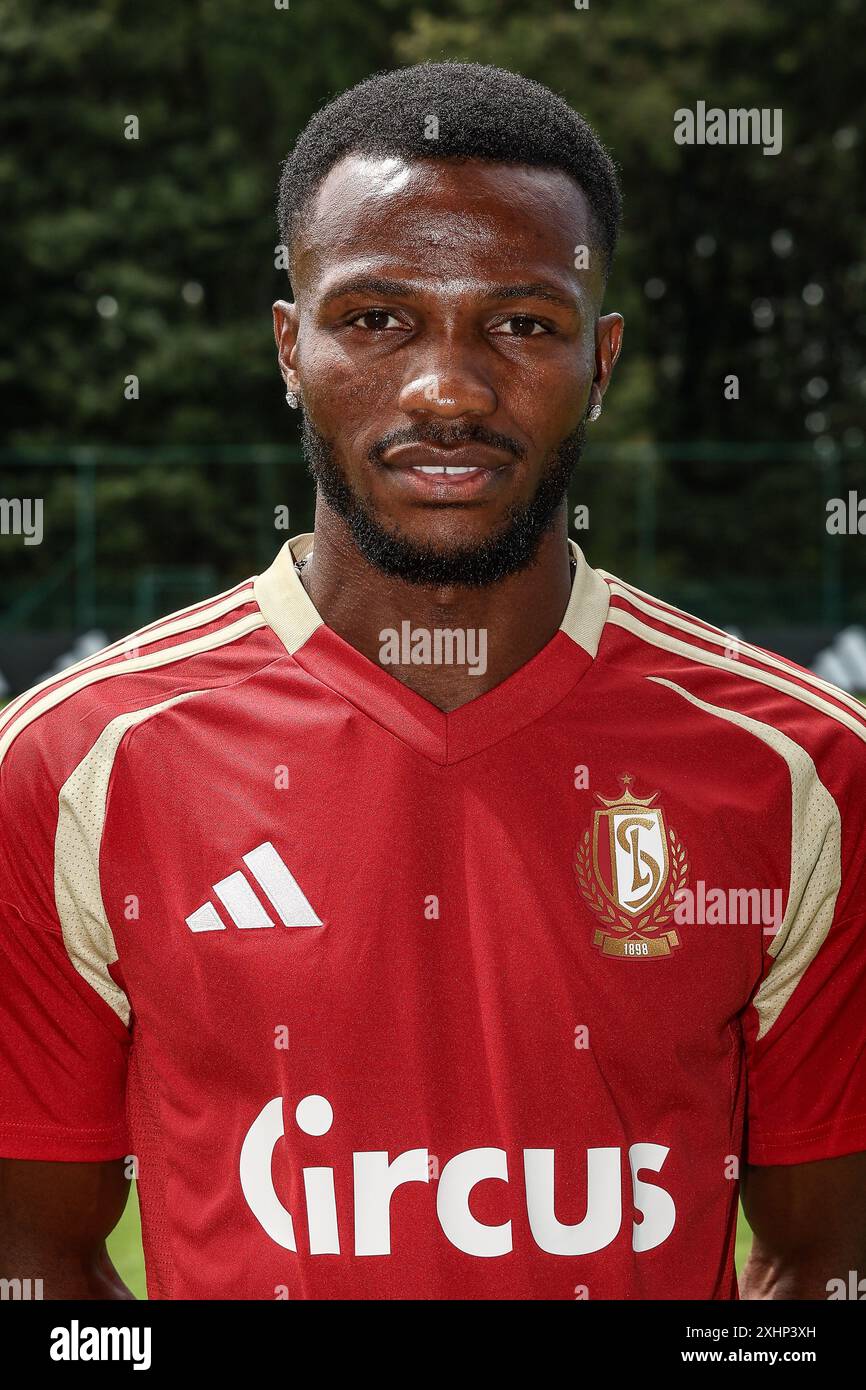 Liege, Belgium. 15th July, 2024. Standard's Boli Bolingoli poses for a ...