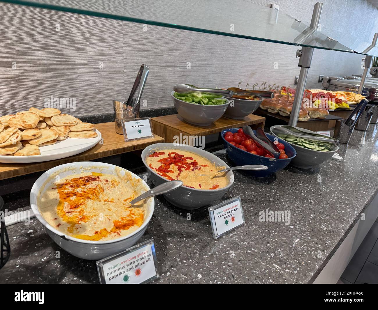 Dallas, Texas - March 16, 2024: Food buffet at a Delta Sky Club at DFW ...