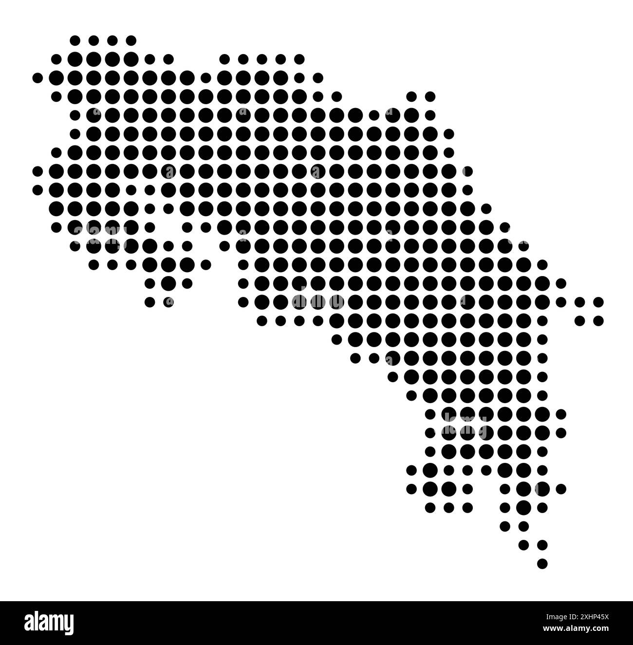 Map of costa rica Cut Out Stock Images & Pictures - Alamy