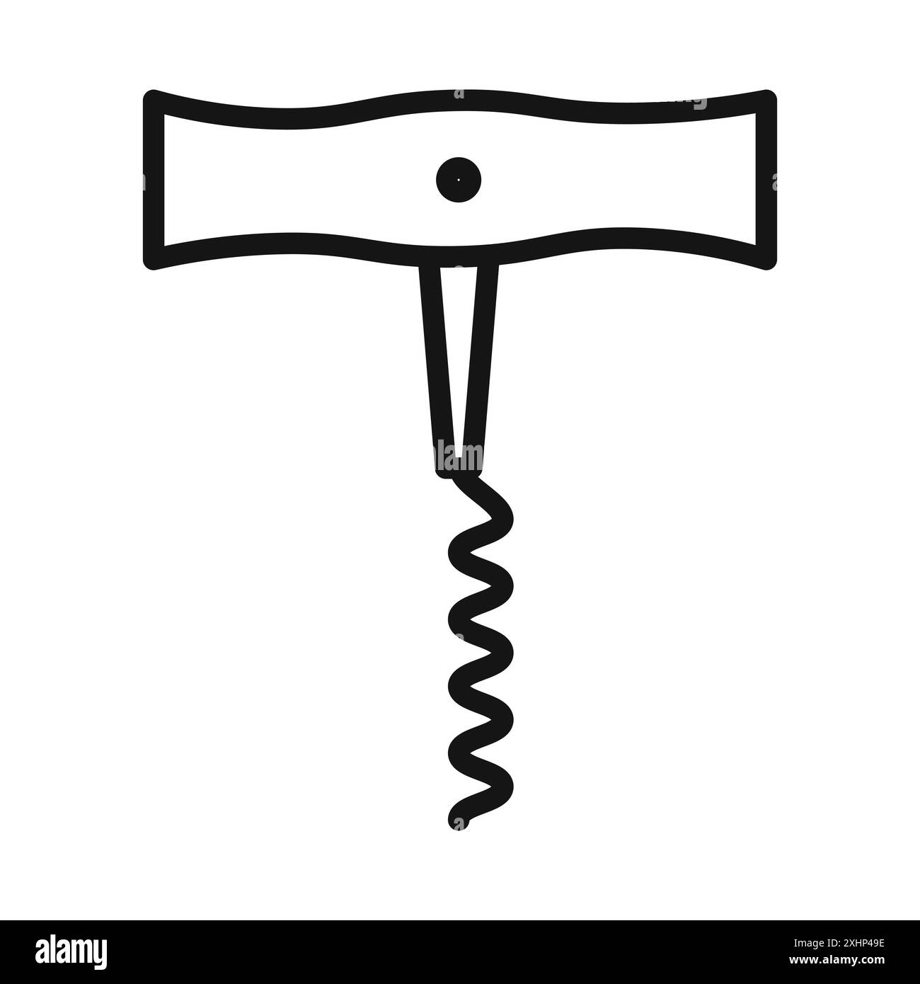 corkscrew icon Black line art vector in black and white outline set collection sign Stock Vector ...