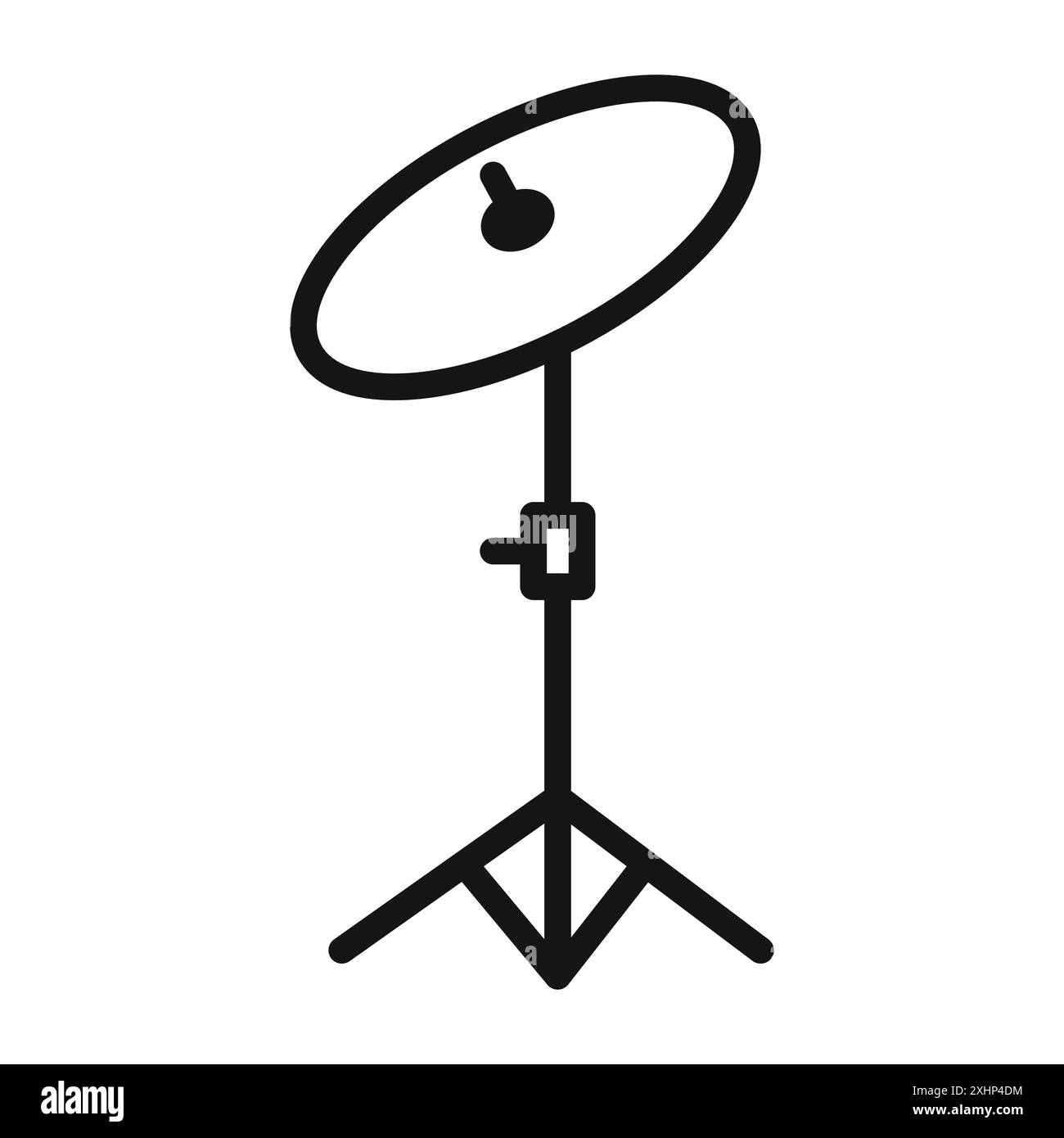 Cymbal icon Black line art vector in black and white outline set ...