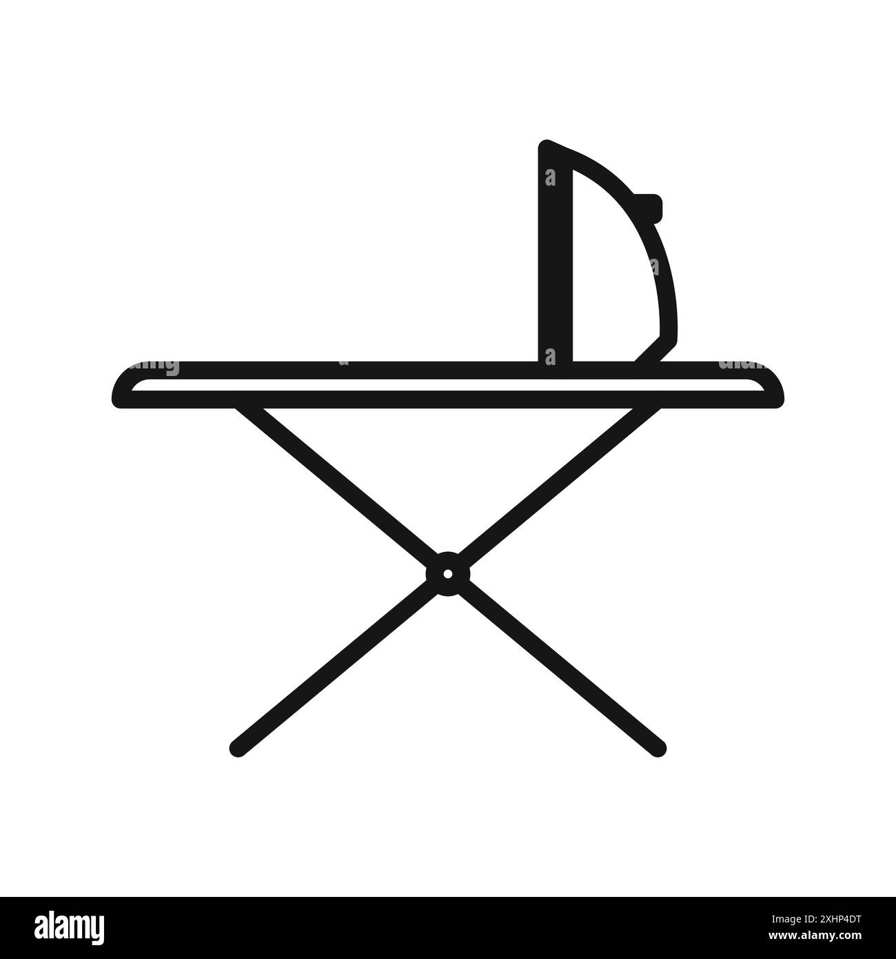 ironing table icon Black line art vector in black and white outline set collection sign Stock ...