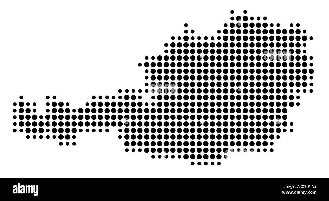 Austria vector outline map Black and White Stock Photos & Images - Alamy