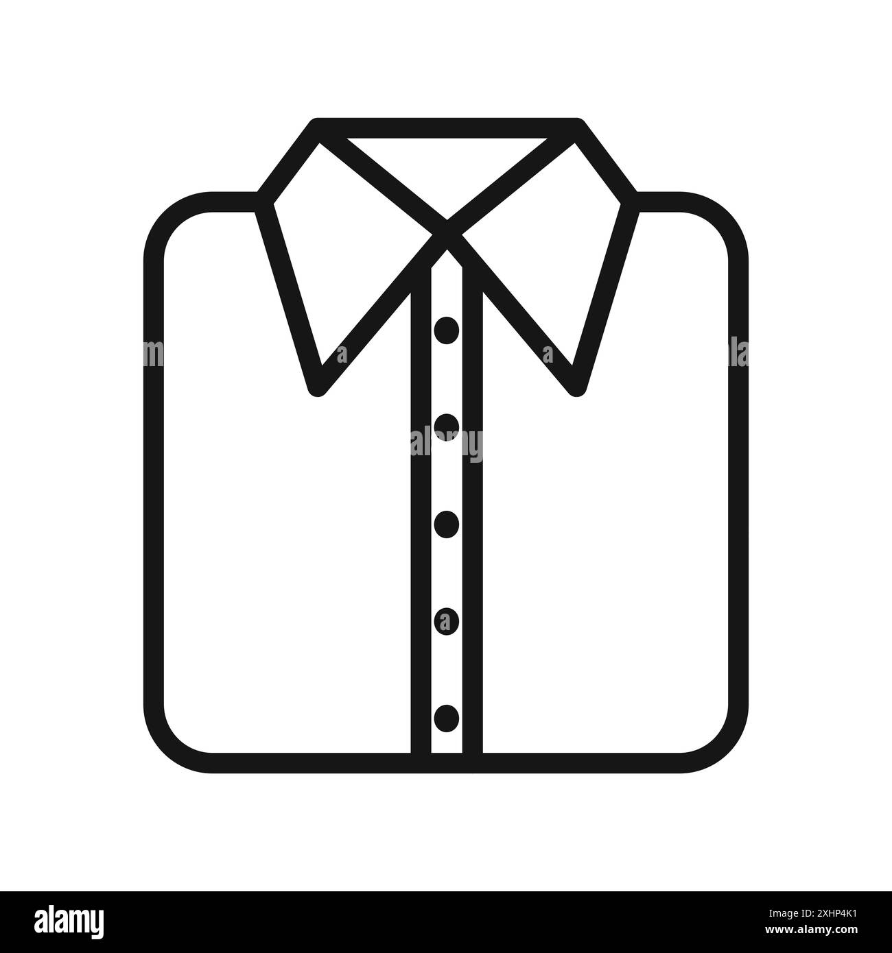 dress shirt icon Black line art vector in black and white outline set collection sign Stock ...