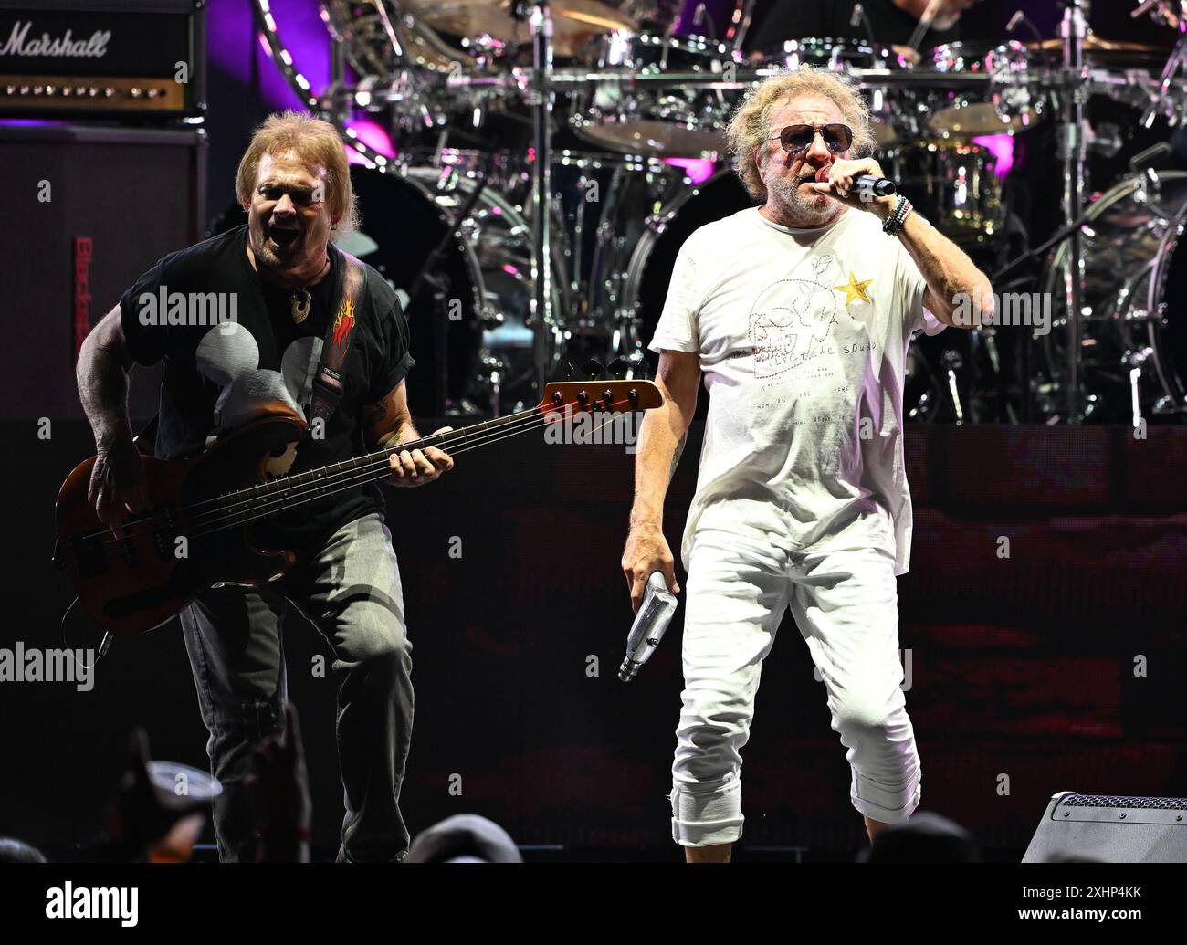 WEST PALM BEACH, FL - JULY 13: Michael Anthony and Sammy Hagar perform ...