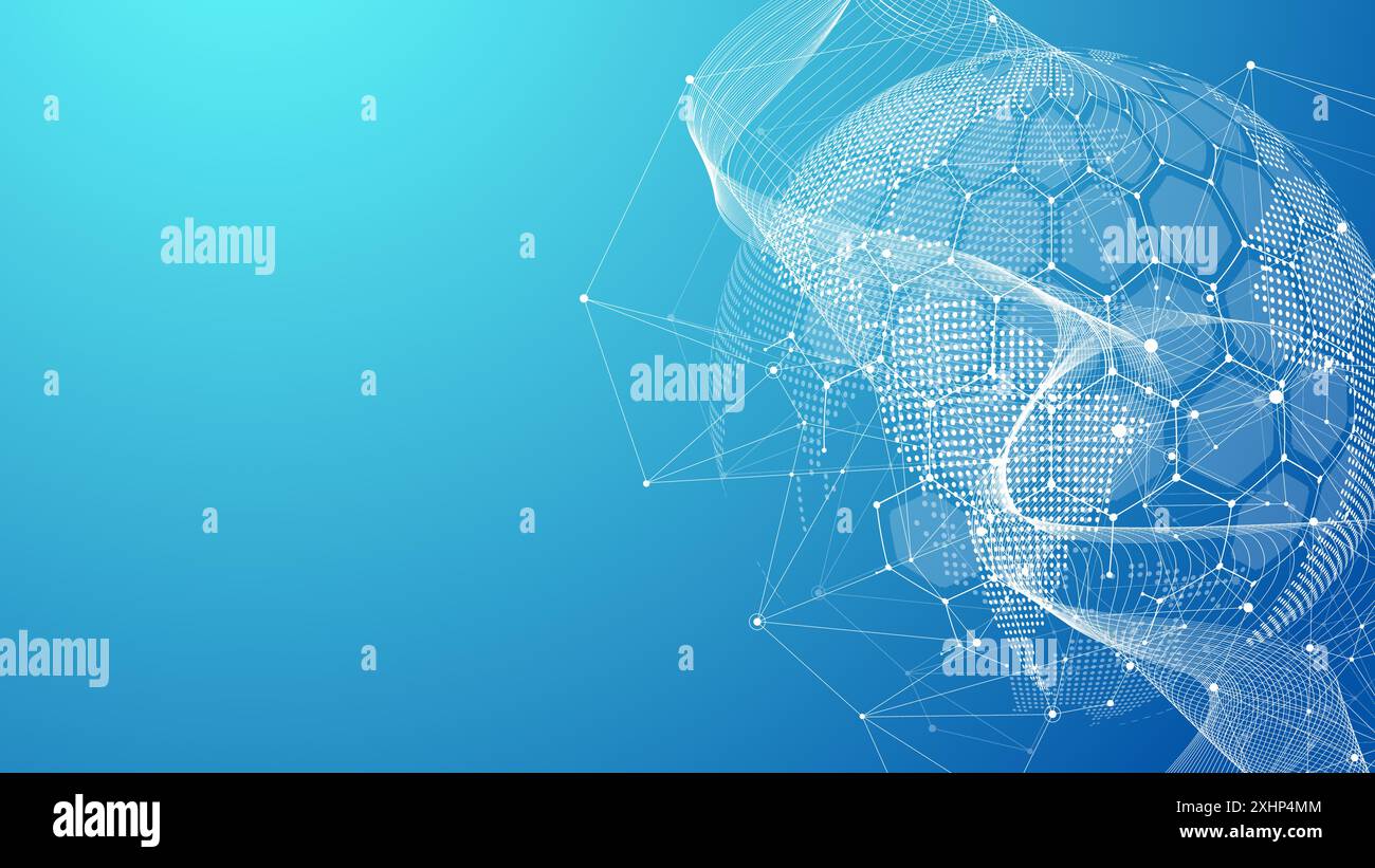 Global network connection concept. Big data visualization. Social ...