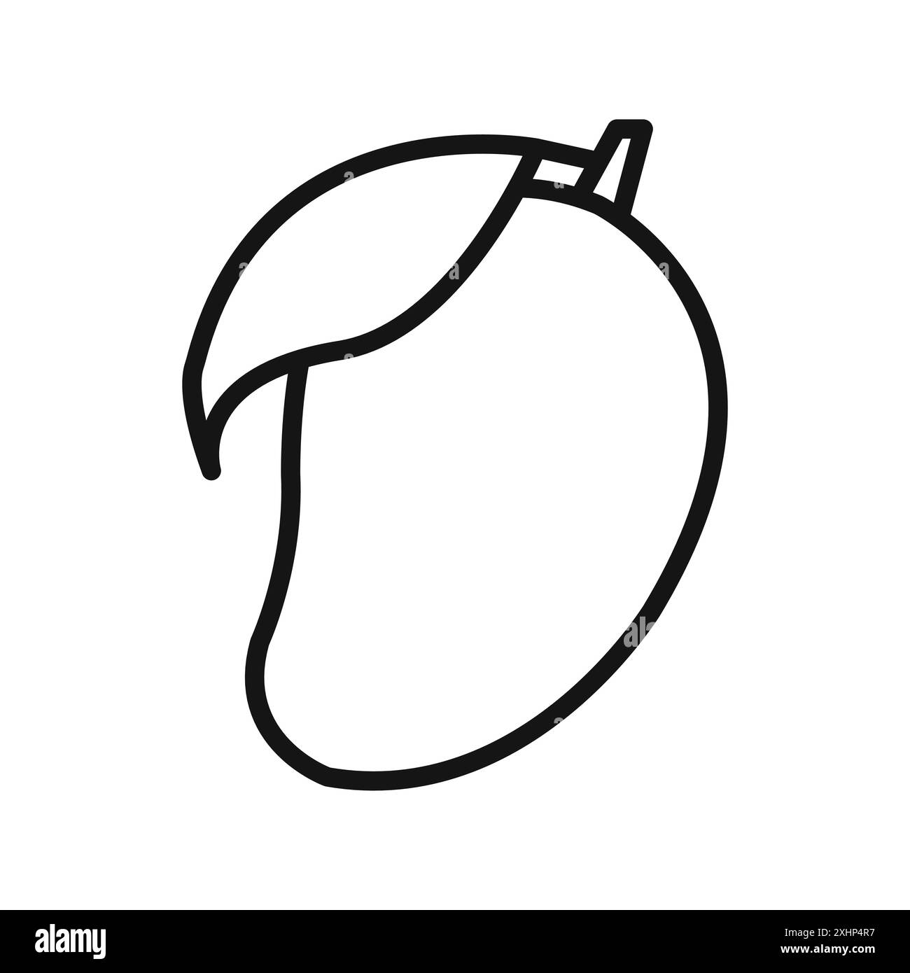 Mango icon Black line art vector in black and white outline set ...