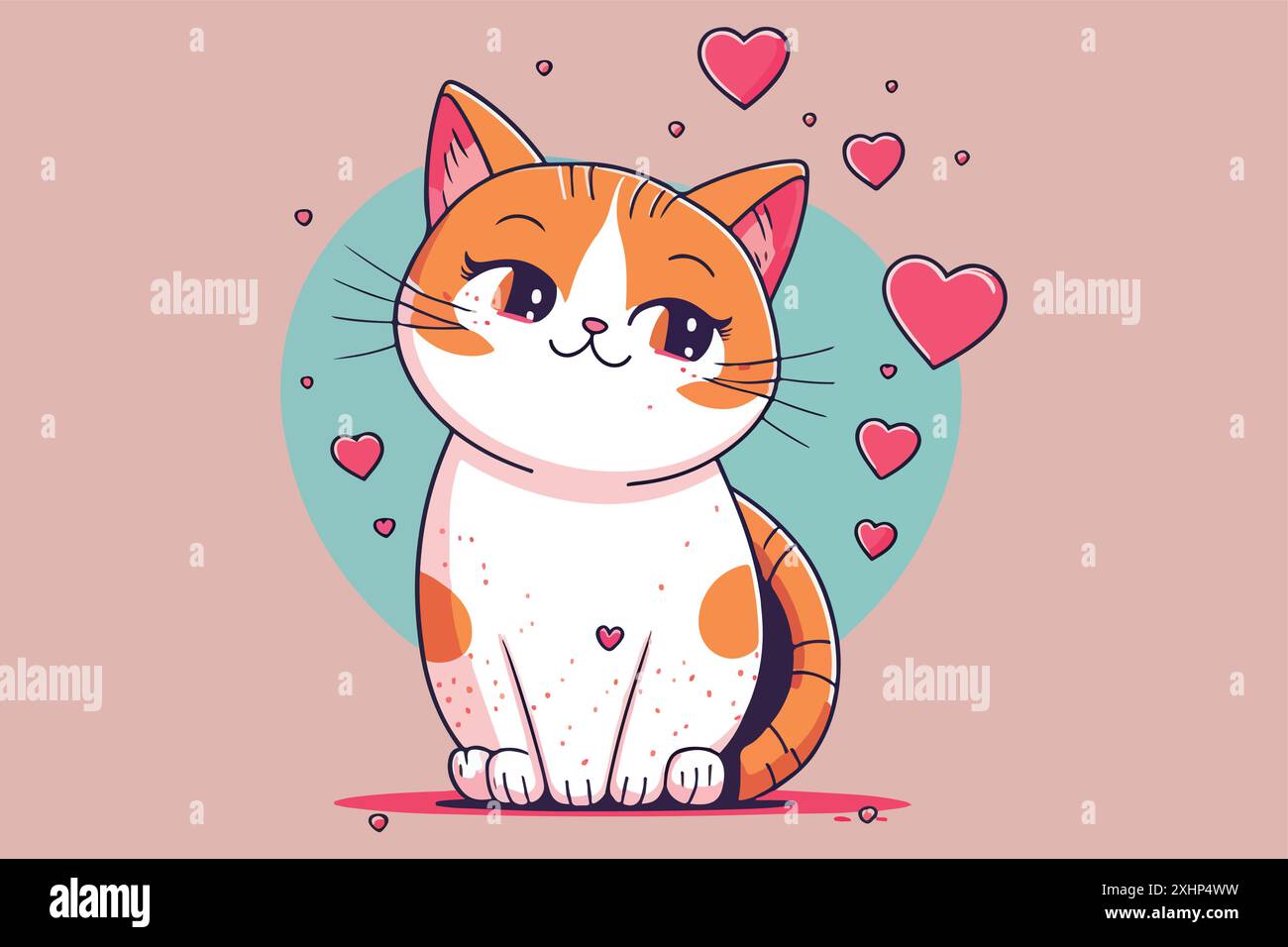 Cat Valentine vector illustration Stock Vector Image & Art - Alamy