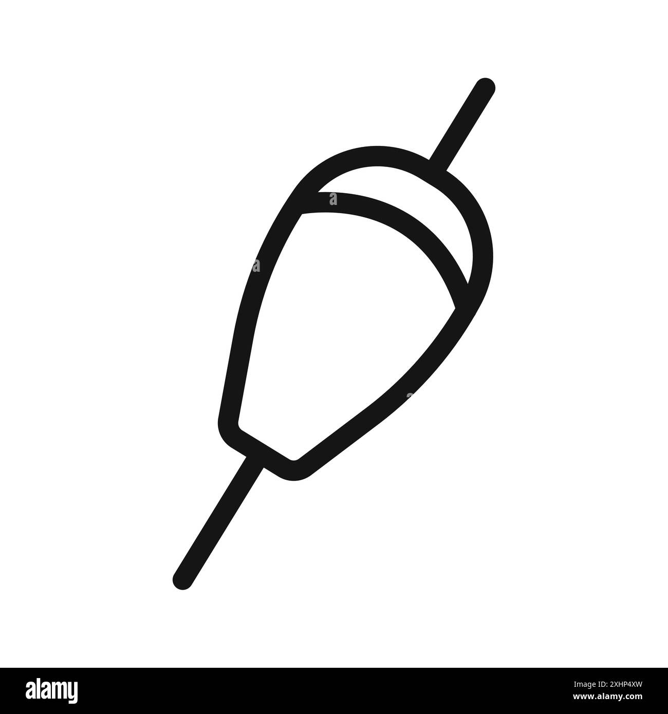 Fishing float icon Black line art vector in black and white outline set ...