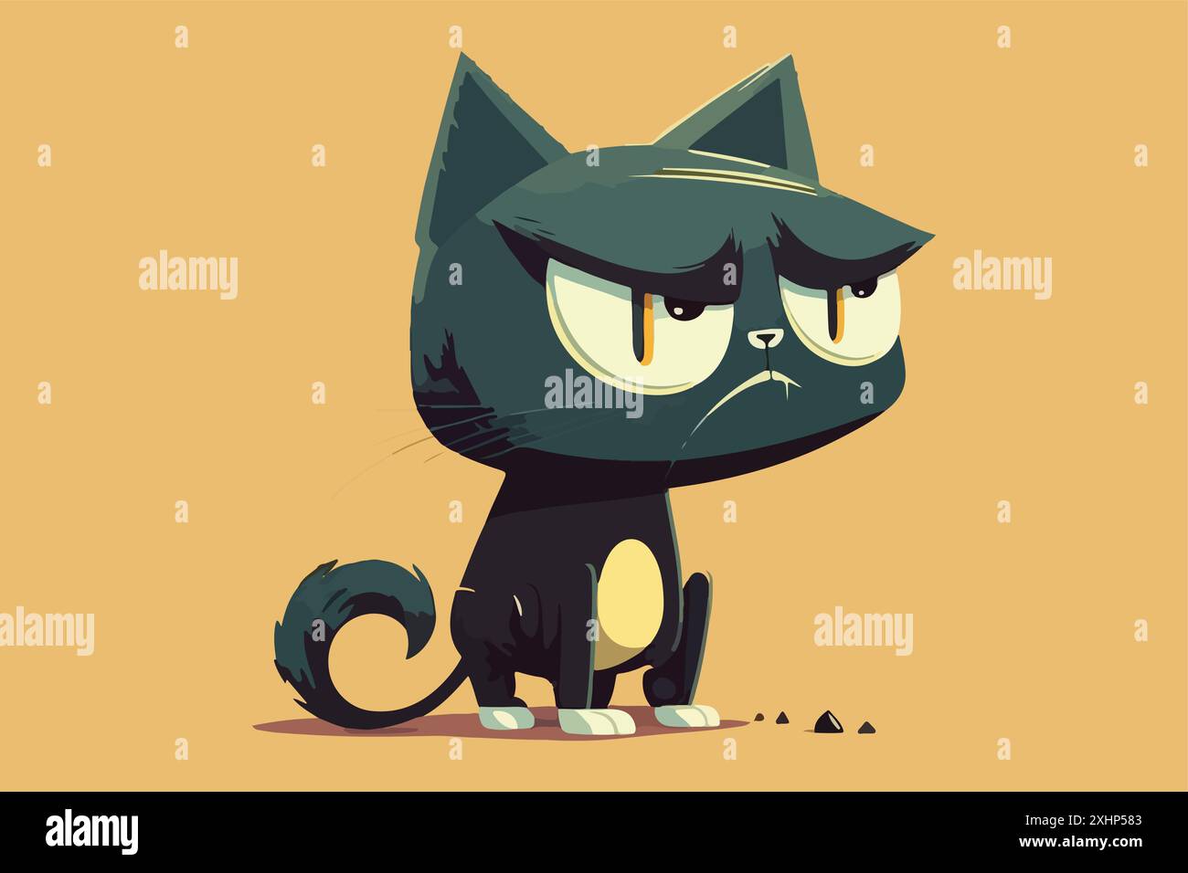 Cat vintage vector illustration Stock Vector Image & Art - Alamy