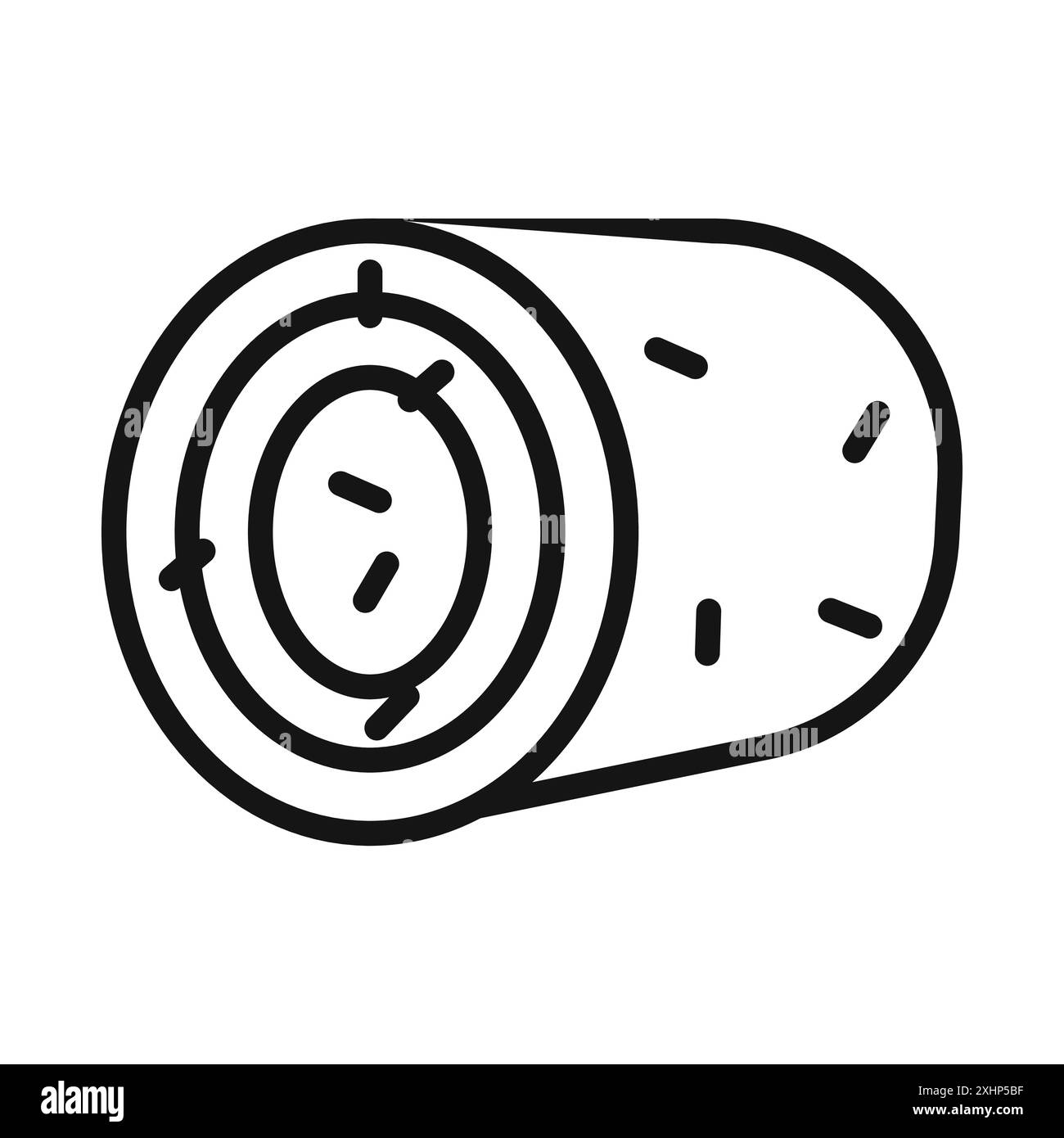 Hay bale icon Black line art vector in black and white outline set collection sign Stock Vector ...