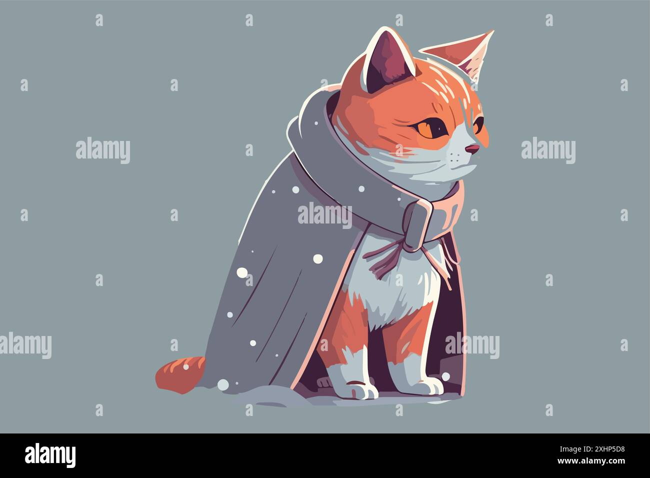 Cat winter vector illustration Stock Vector Image & Art - Alamy