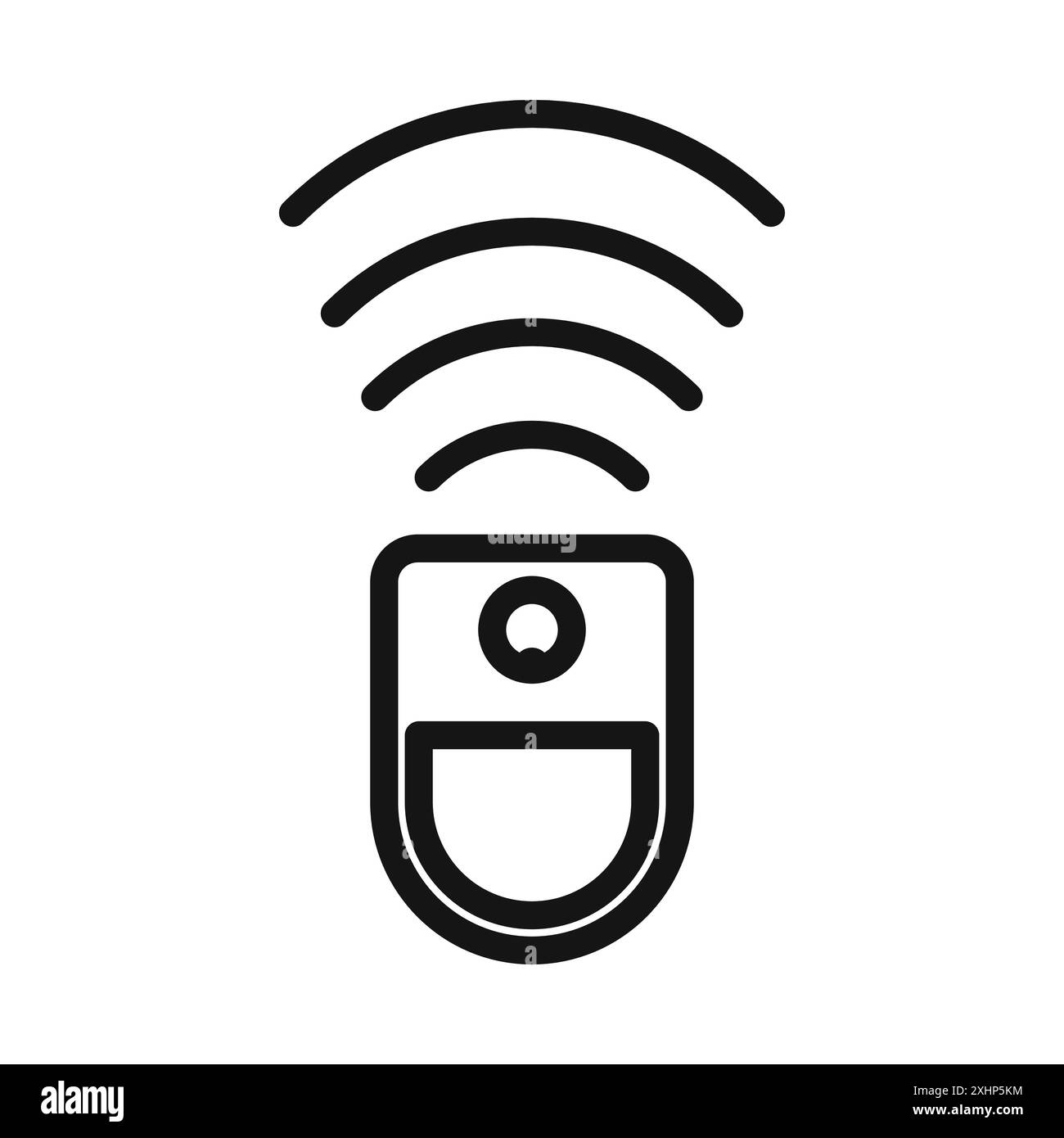 Sensor icon Black line art vector in black and white outline set ...
