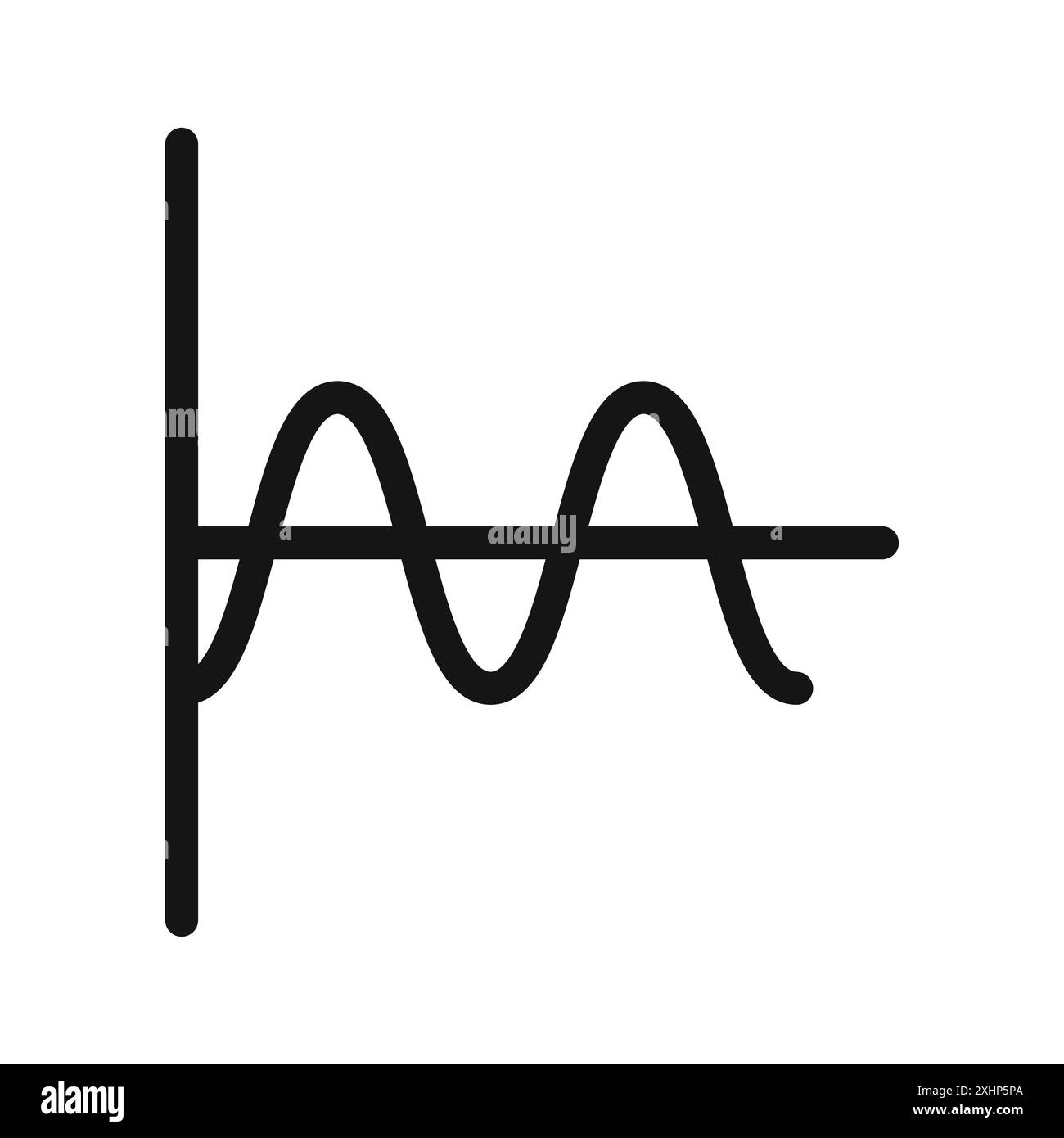 sinusoid icon Black line art vector in black and white outline set collection sign Stock Vector ...