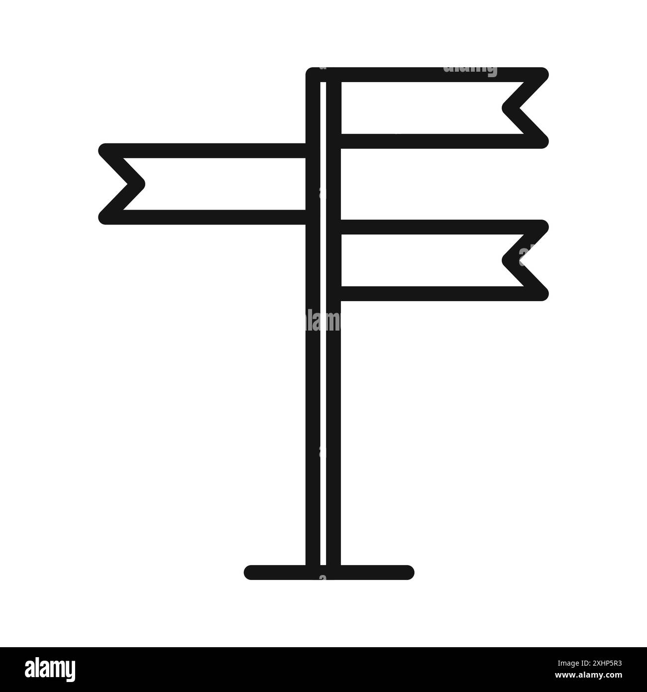 signpost icon Black line art vector in black and white outline set ...