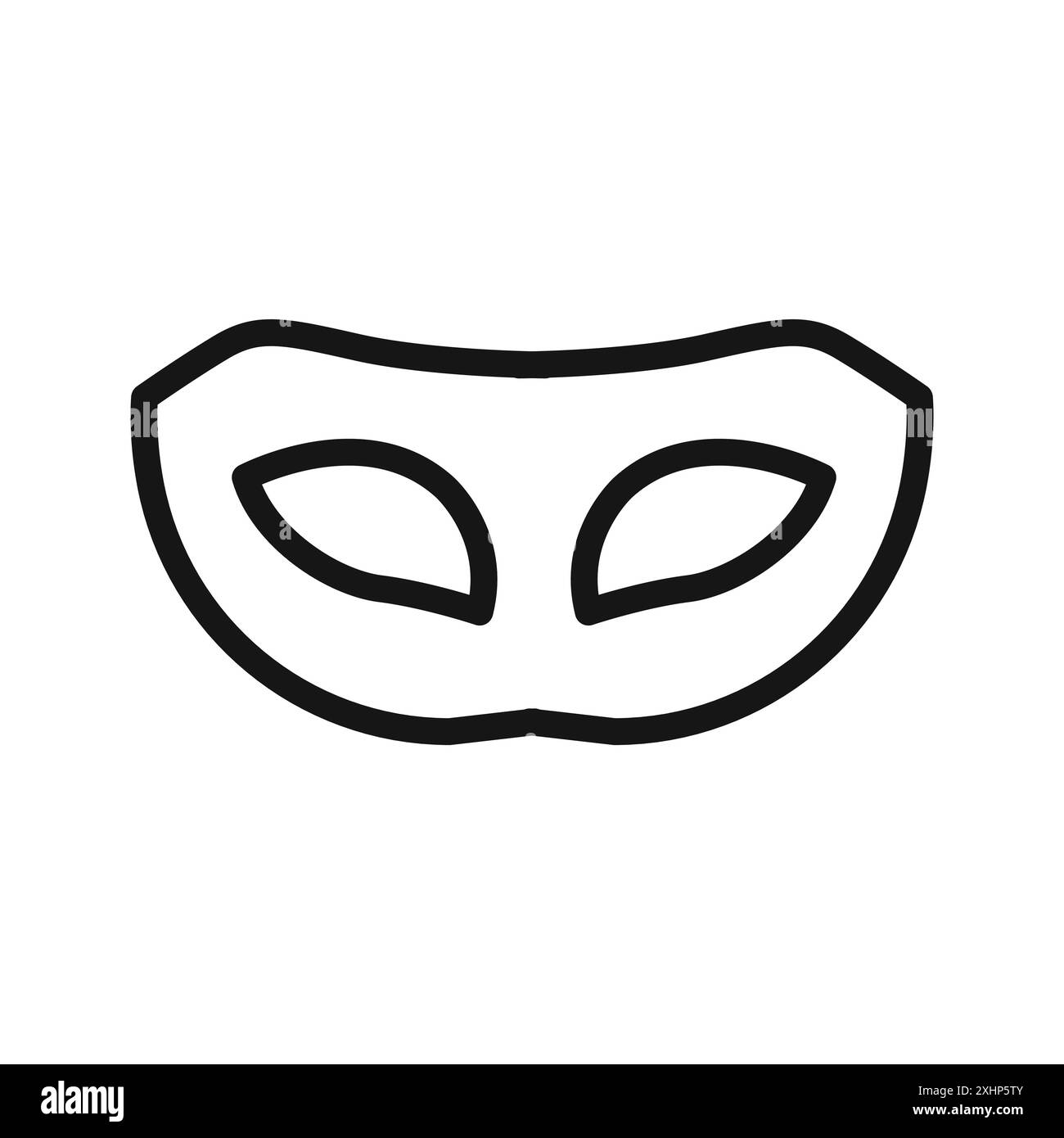 Mask Icon Black Line Art Vector In Black And White Outline Set Collection Sign Stock Vector