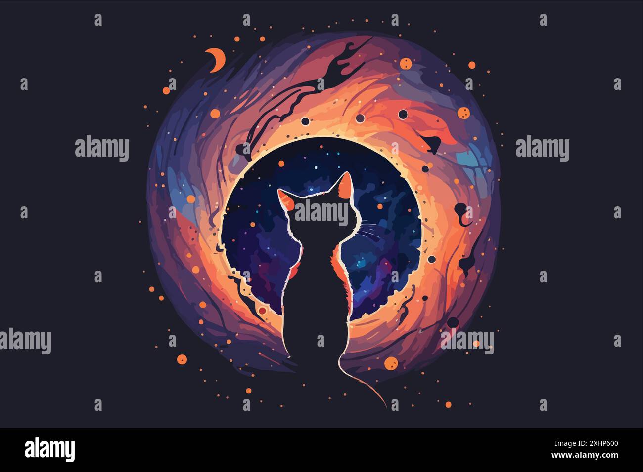 Cat Galaxy vector illustration Stock Vector Image & Art - Alamy