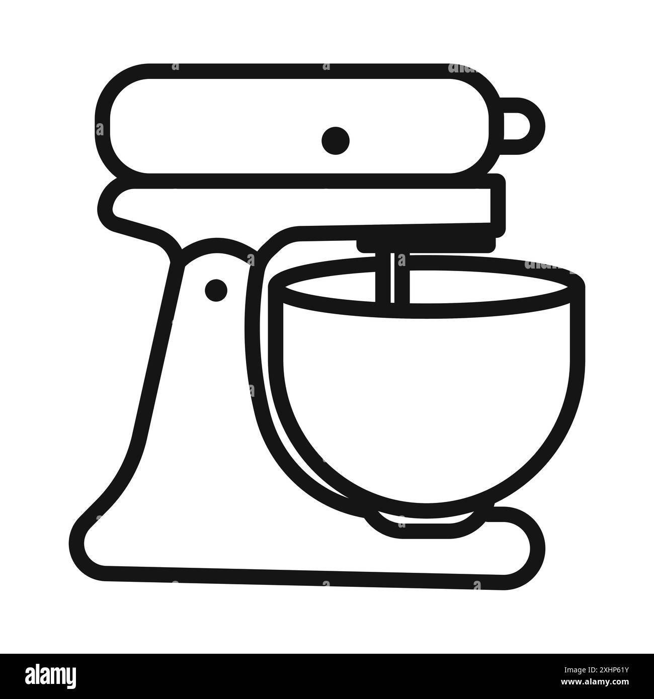 Mixer icon Black line art vector in black and white outline set ...