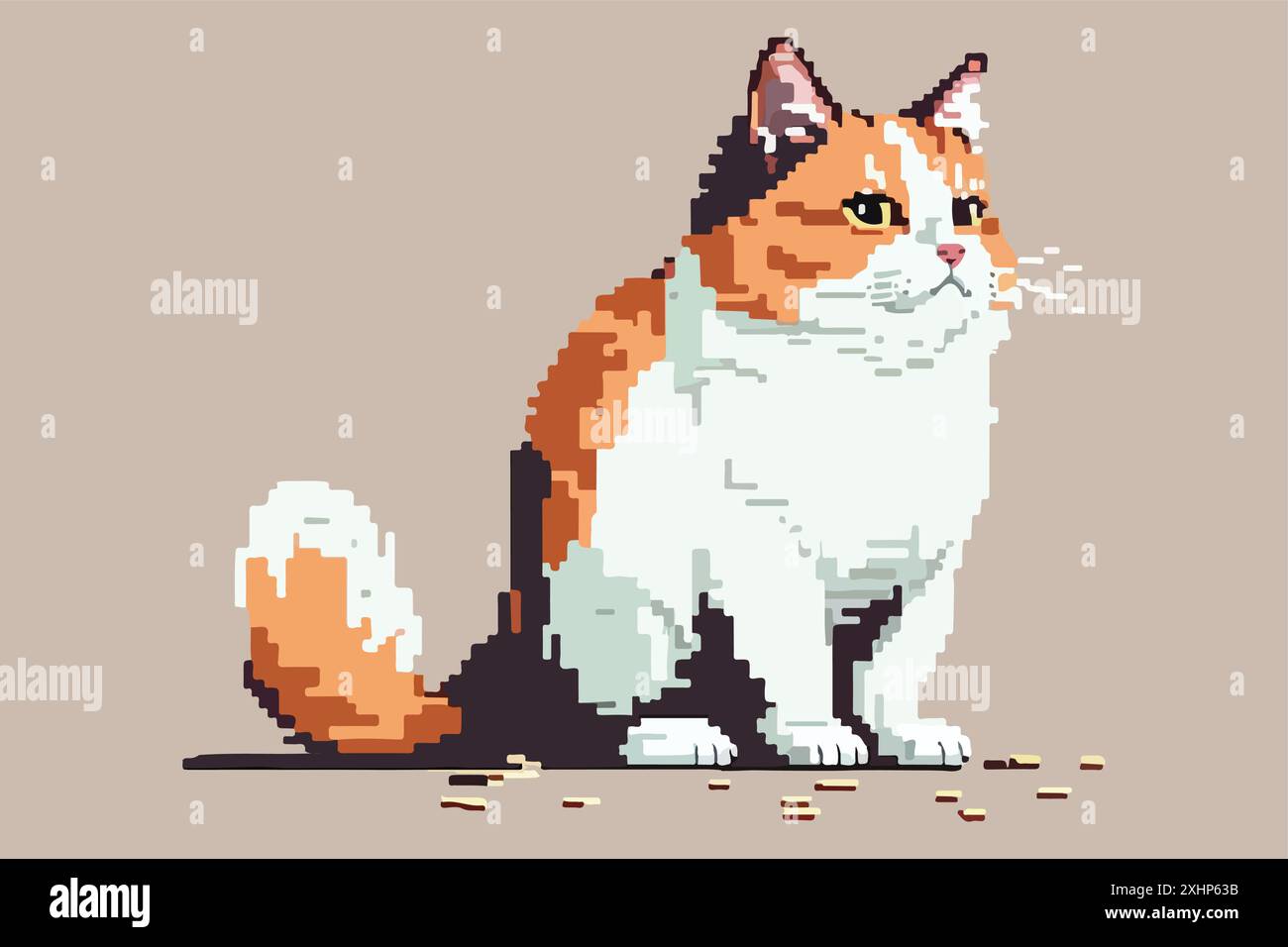Cat pixel vector illustration Stock Vector Image & Art - Alamy