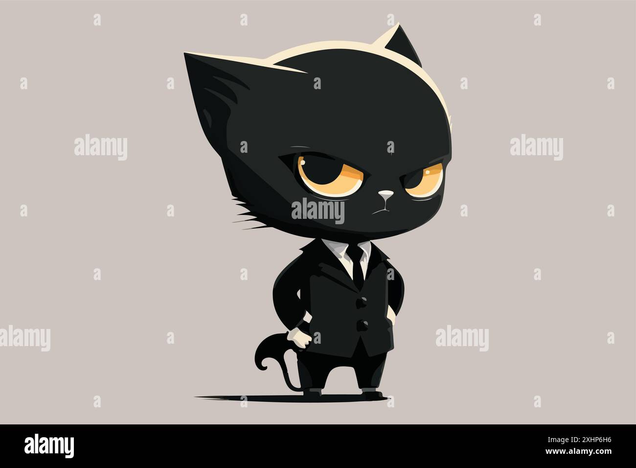 Cat boss baby style wearing a black suit vector illustration Stock ...