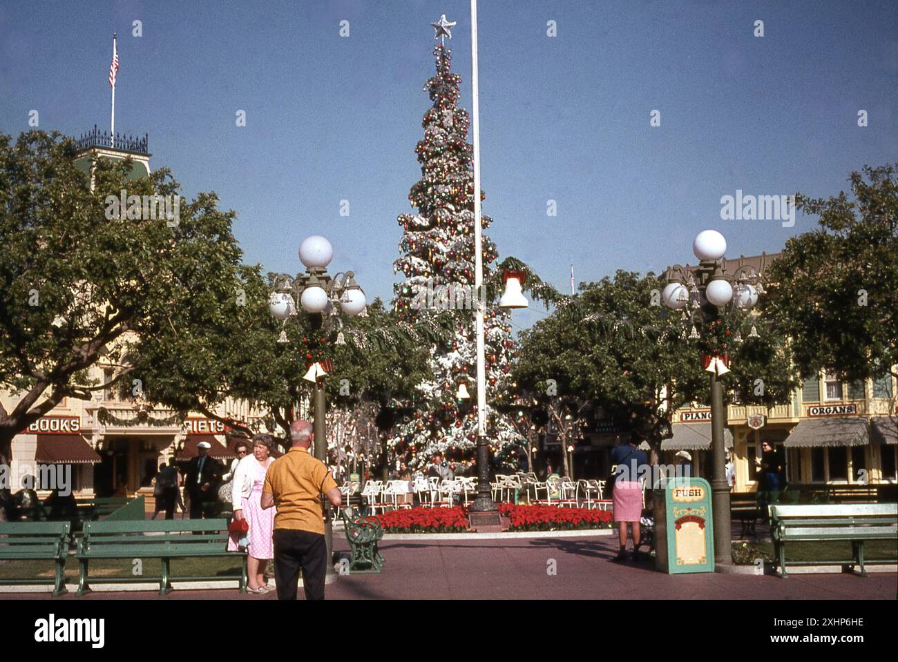 Plaza and Main Street with Christmas decorations in the original ...