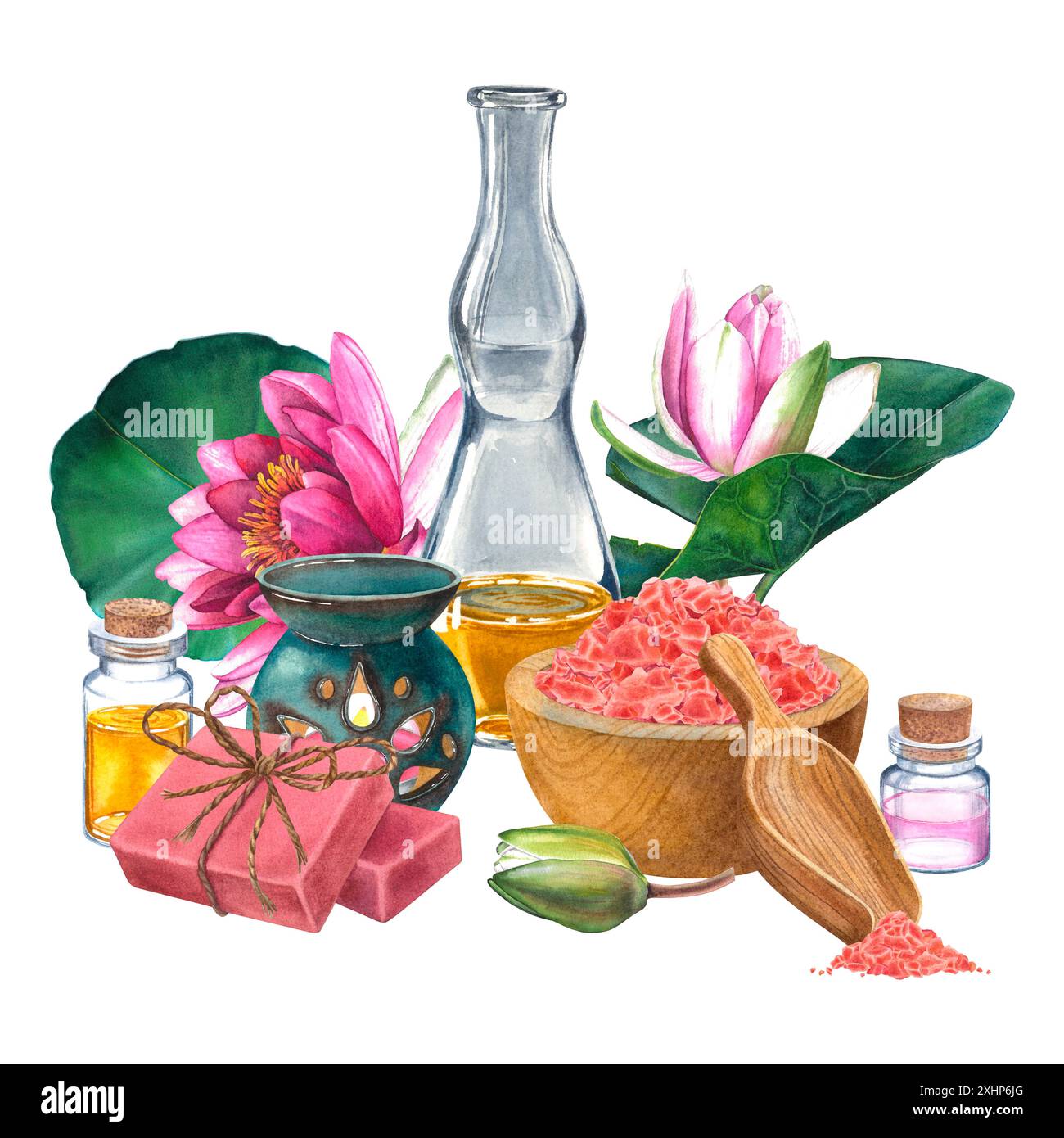 Pink salt crystals ceramic Cut Out Stock Images & Pictures - Alamy