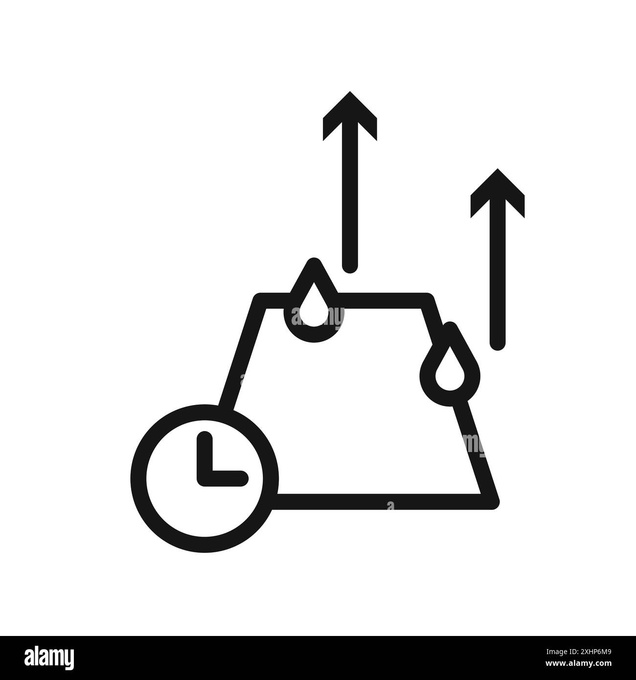 quick dry icon Black line art vector in black and white outline set ...